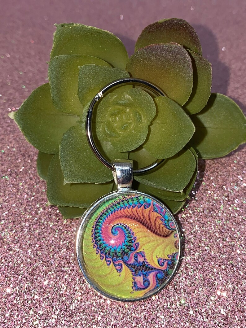 Abstract Keychains Keychain Abstract Waves Psychedelic - Etsy
