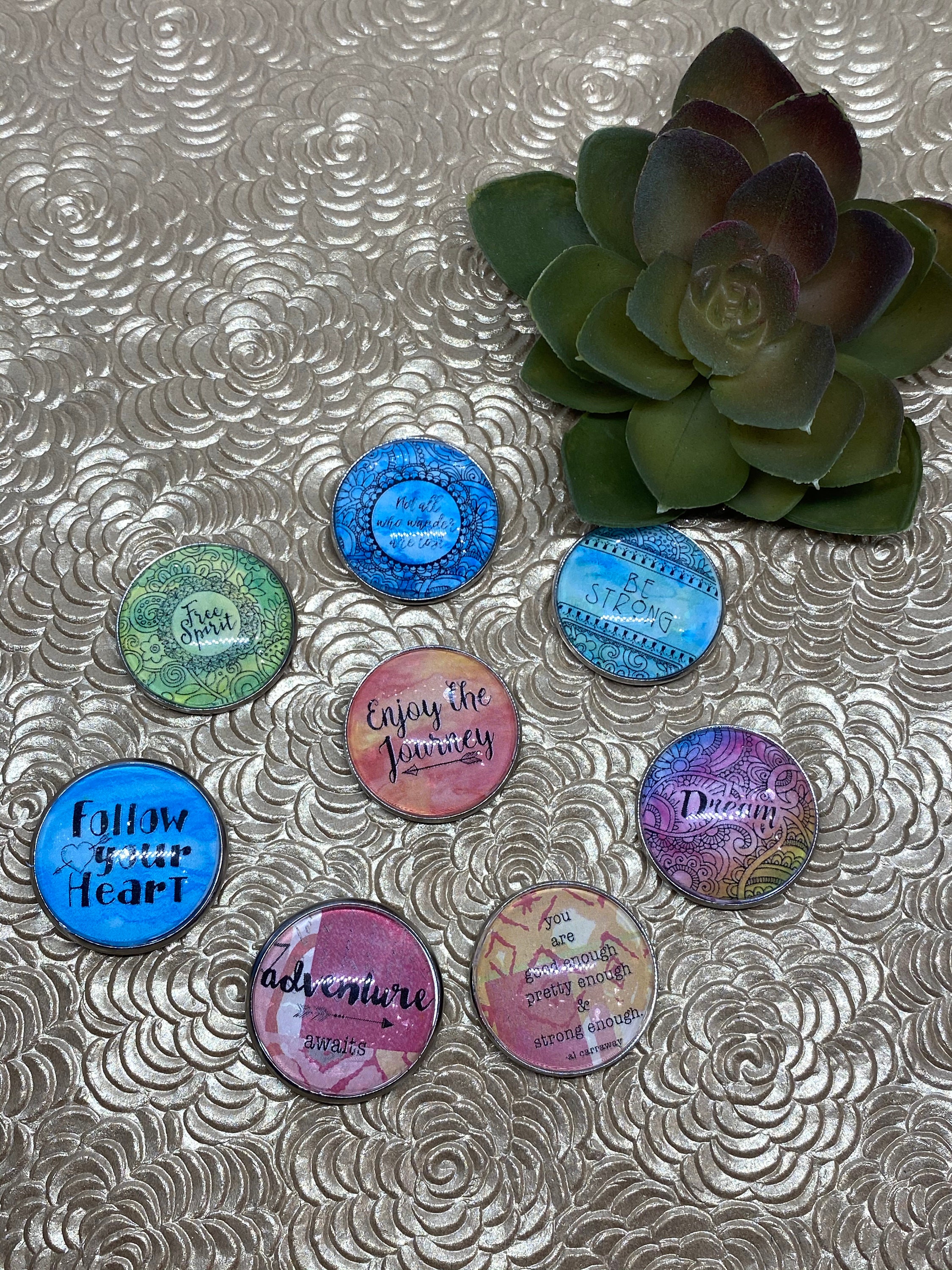 Inspirational Magnets Silver Inspirational Quotes - Etsy