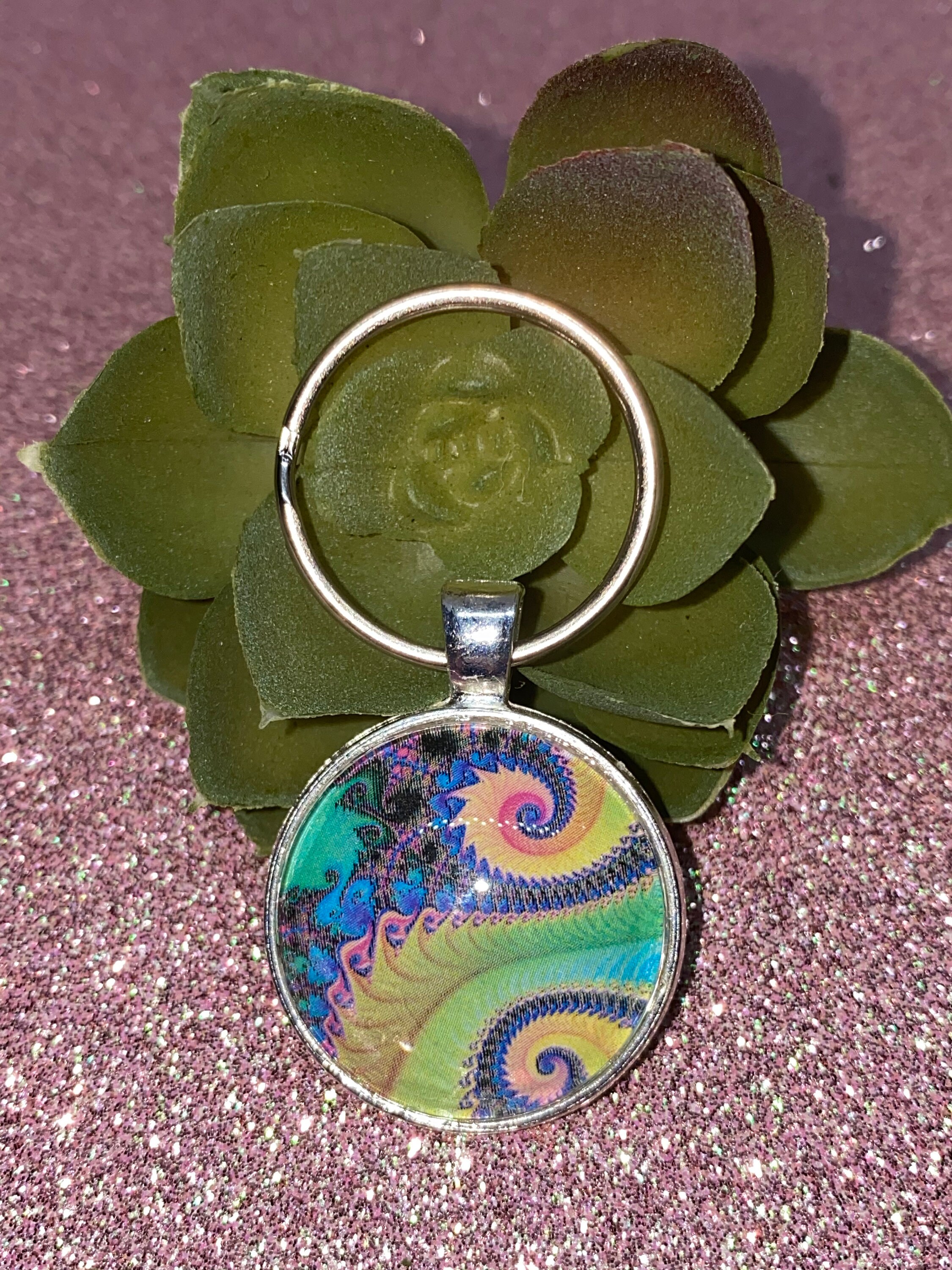 Abstract Keychains Keychain Abstract Waves Psychedelic | Etsy