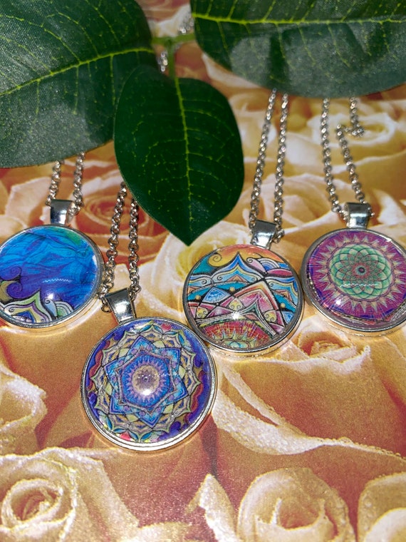 Abstract Pendant Necklace Abstract Art Deco Silver Chain - Etsy