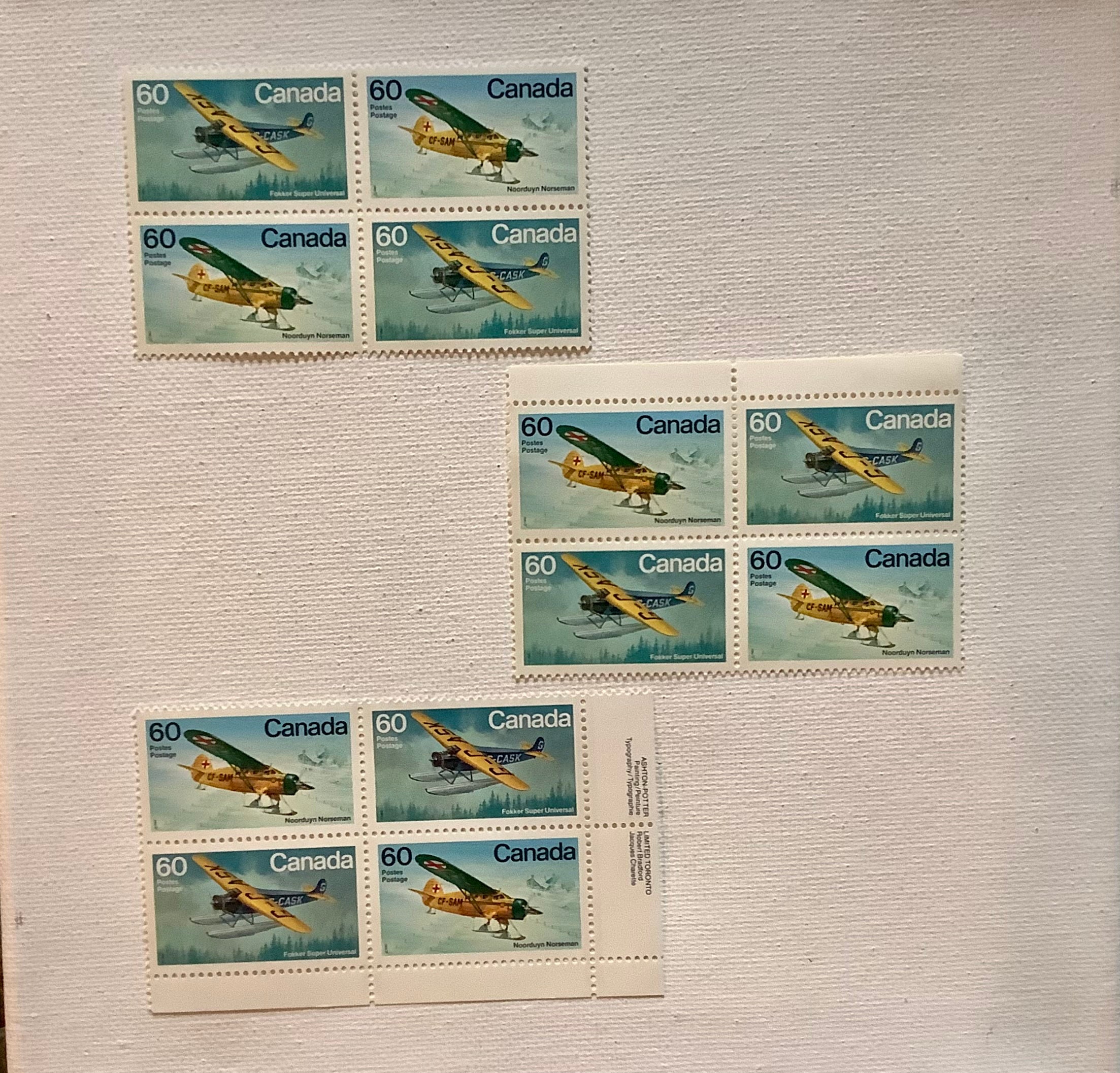 Canadian 1982 Vintage Airplane Postage Stamps, Old Stamps, Airplane ...
