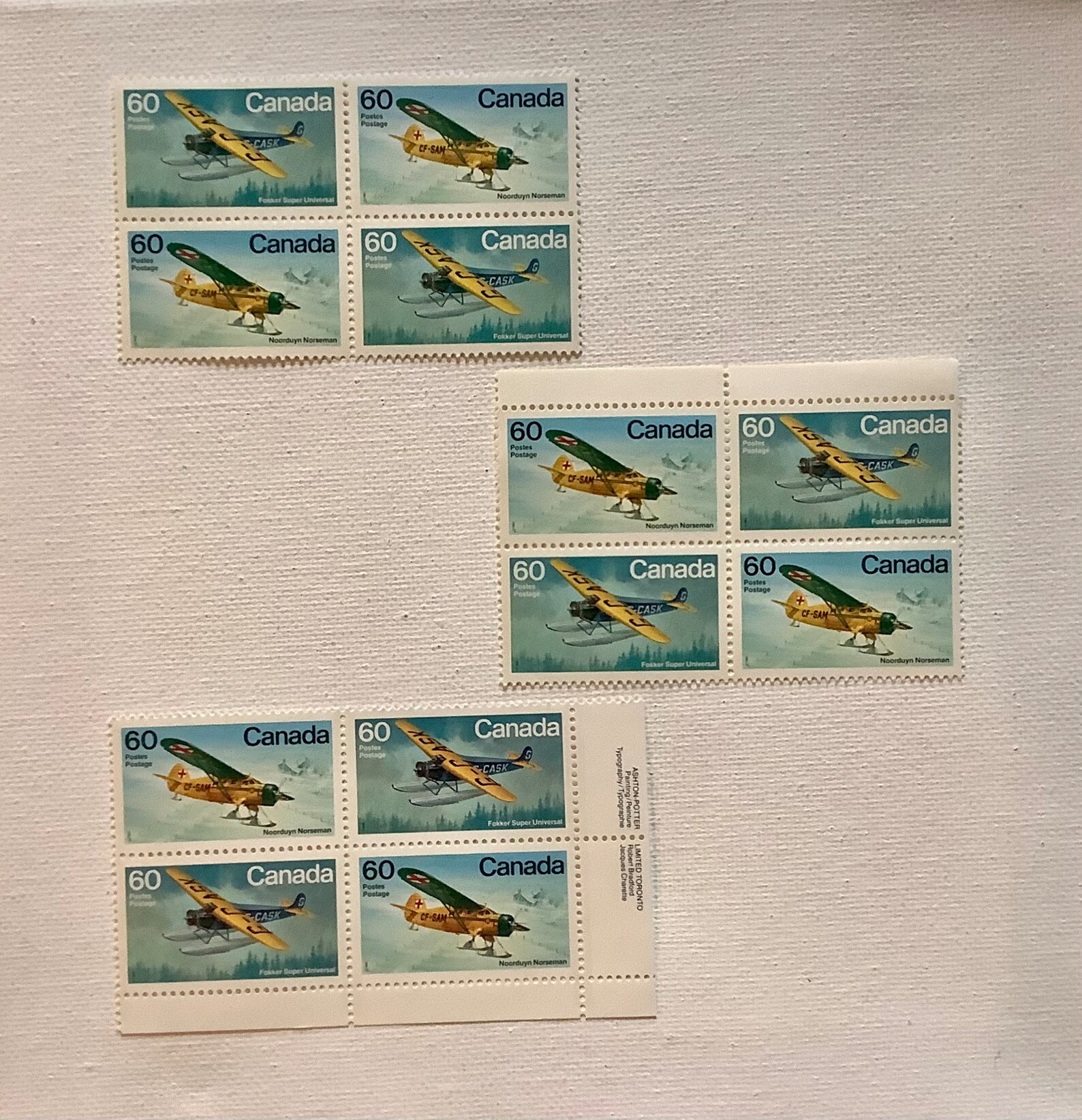 Canadian 1982 Vintage Airplane Postage Stamps, Old Stamps, Airplane ...