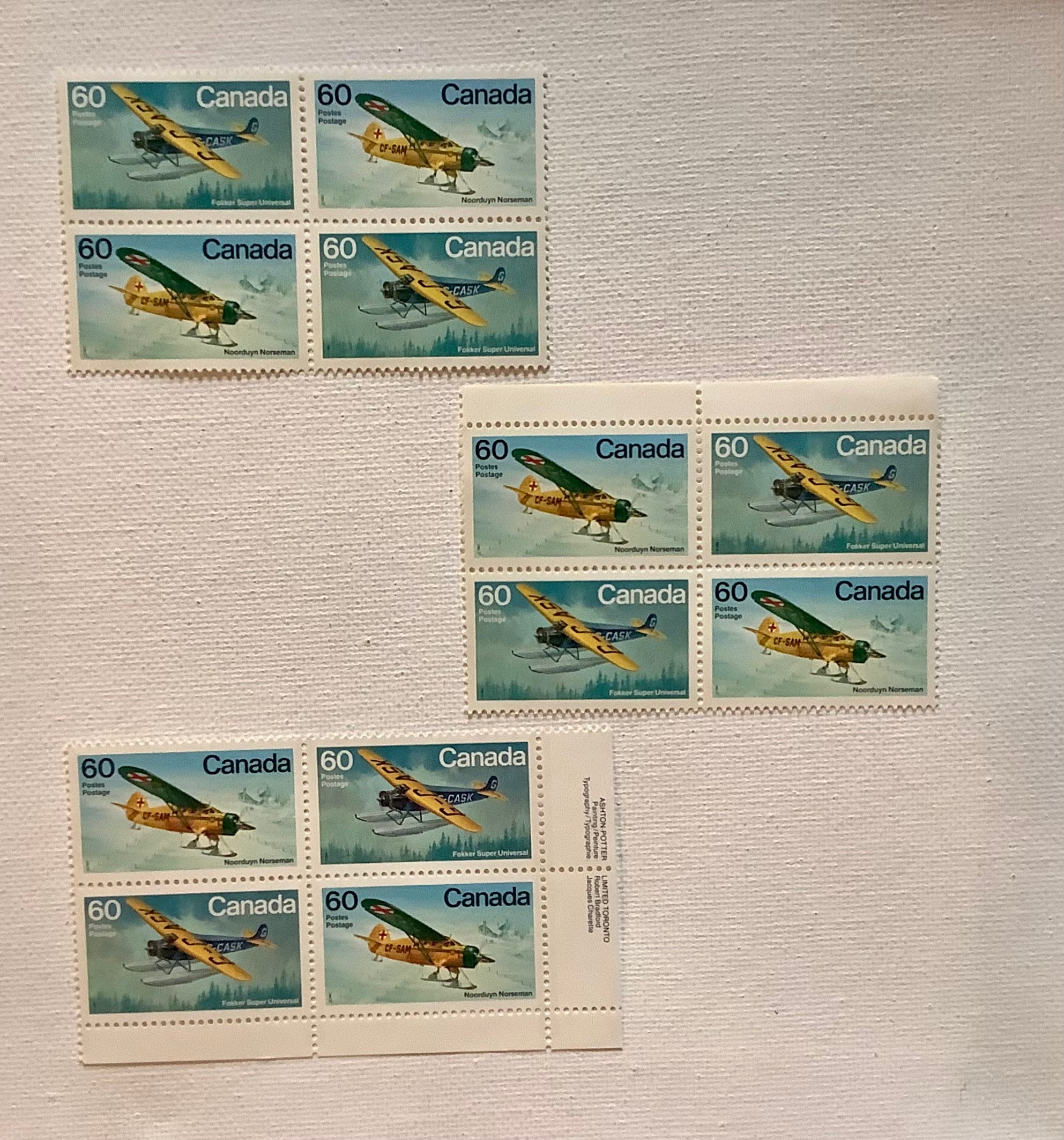 Canadian 1982 Vintage Airplane Postage Stamps, Old Stamps, Airplane ...