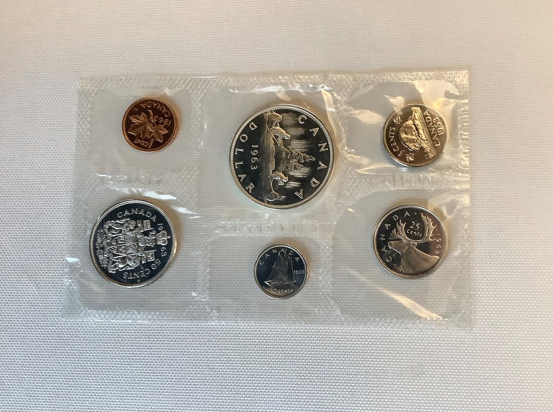 1963 Canadian Coin Set of 6 Coin Set Rare Coins Vintage - Etsy
