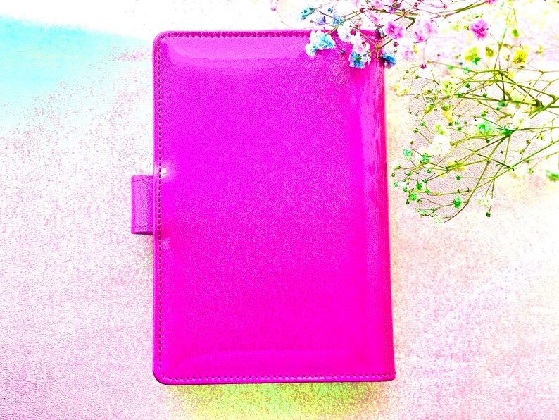 A6 Budget Binder Hot Pink Holographic A6 Budget Planner A6 Binder ...