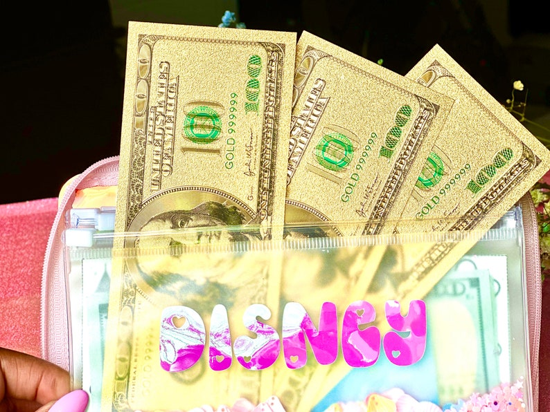 Gold 100 Dollar Bill Placeholder Set of 6 Cash Placeholder Slips - Etsy