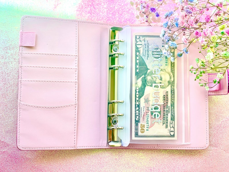 A6 Budget Binder Hot Pink Holographic A6 Budget Planner A6 Binder ...
