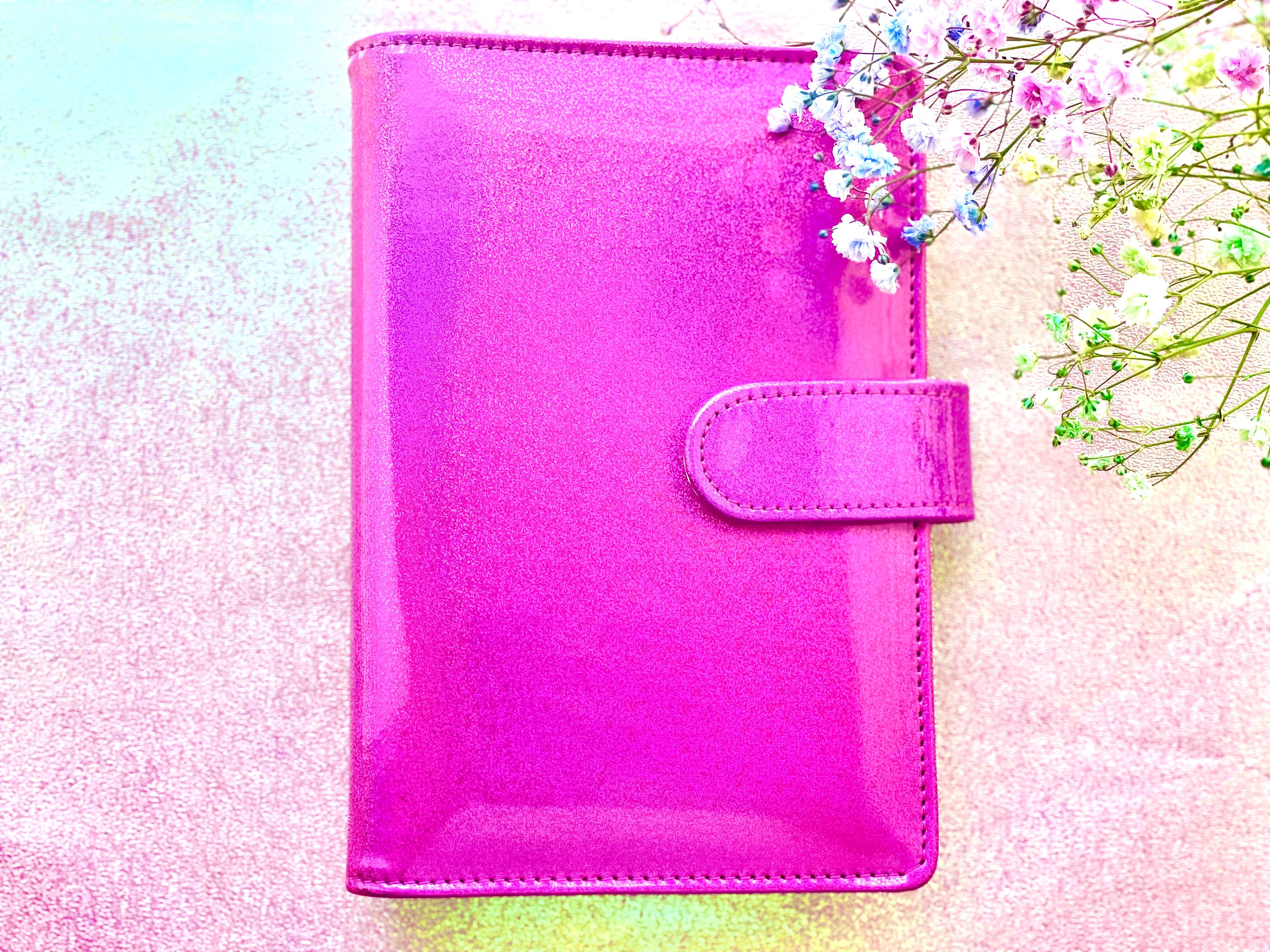 A6 Budget Binder Hot Pink Holographic A6 Budget Planner A6 Binder Budget A6 Cash Envelopes A6 ...
