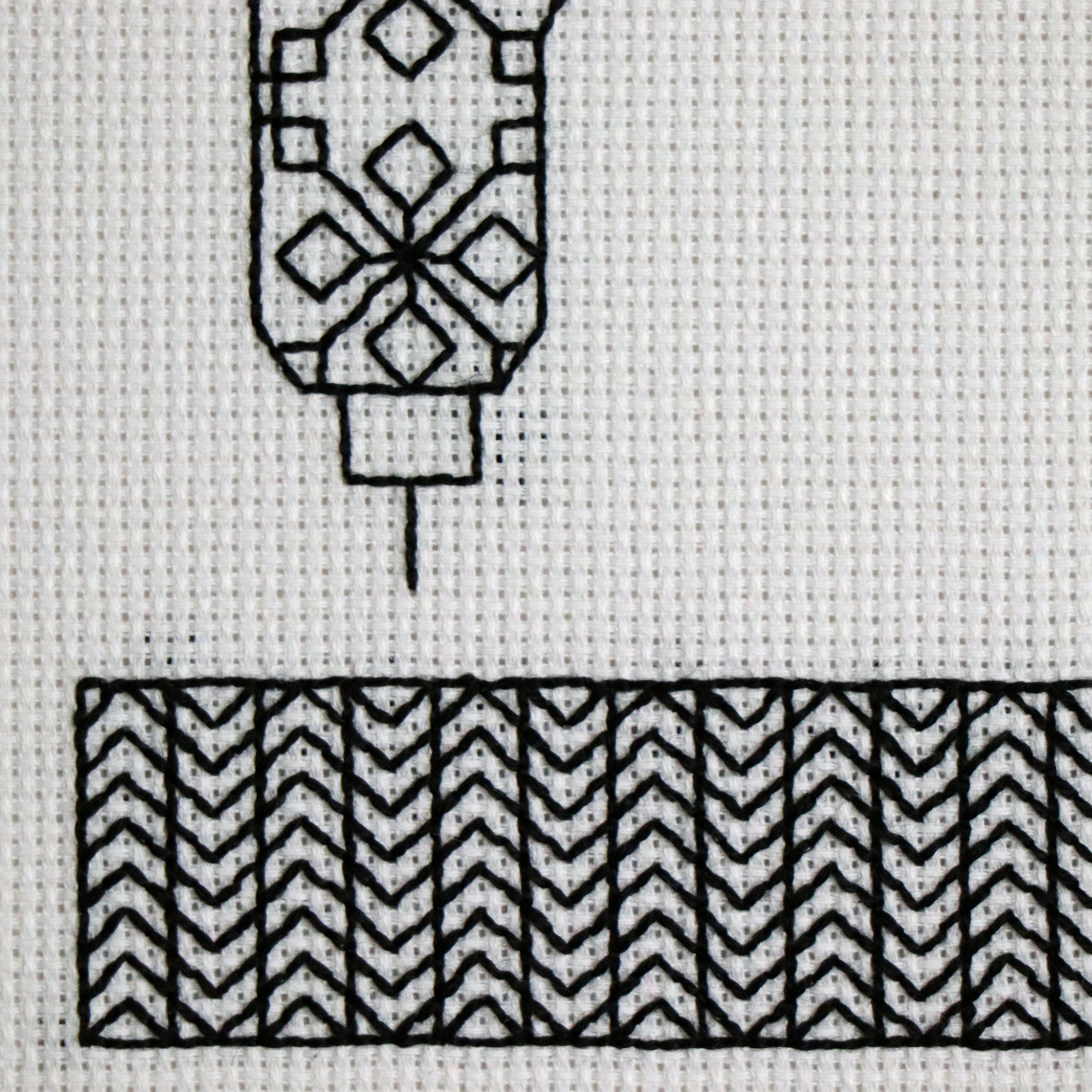 Blackwork Vintage Sewing Machine instant Download PDF Design - Etsy