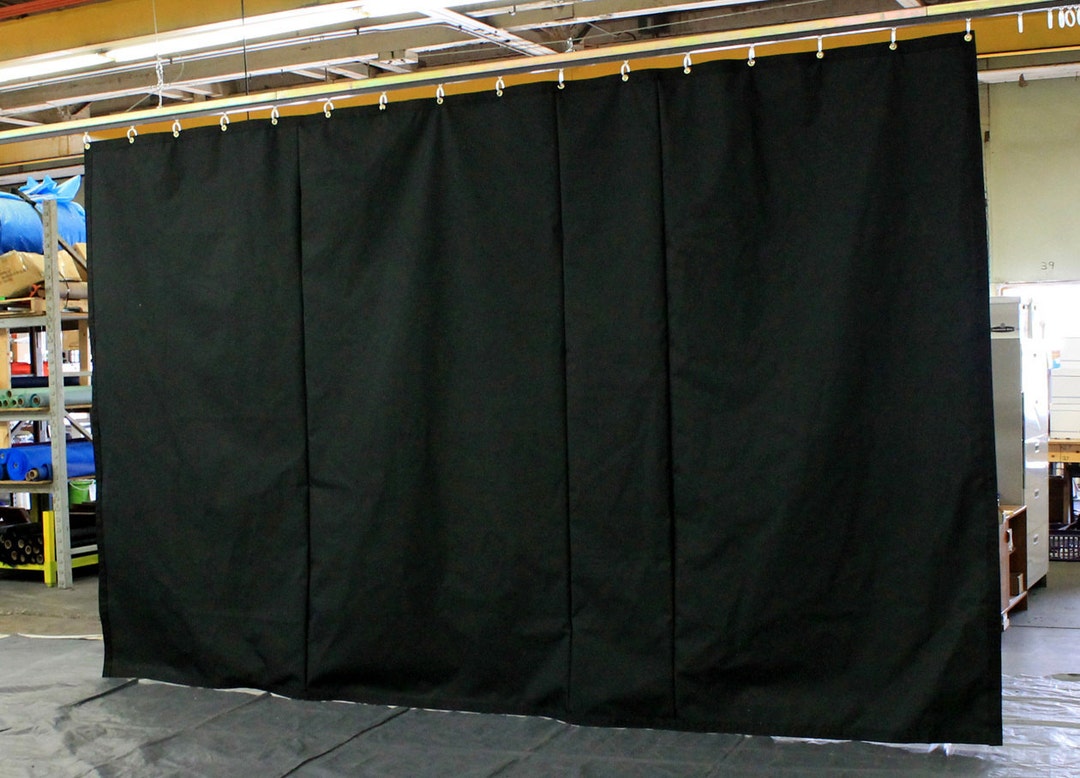 Black Stage Curtain/backdrop/partition, 9'H X 20'W, Non-fr, Free ...