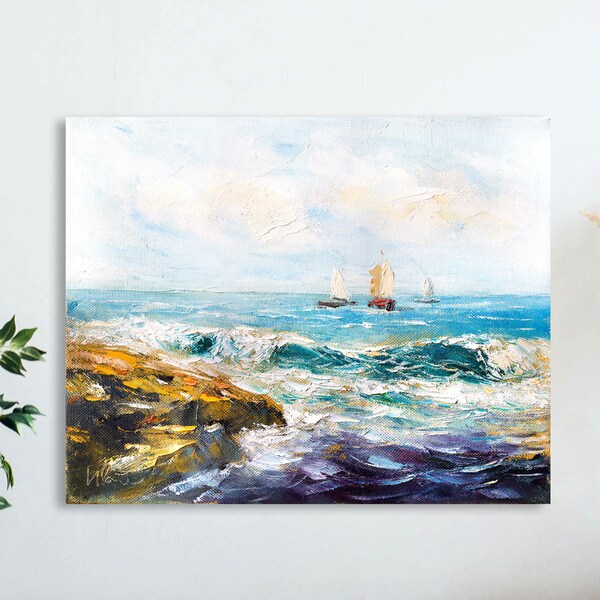Seascape on Canvas - Etsy