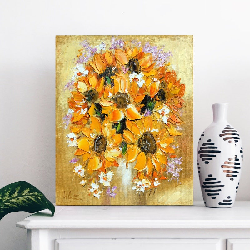 Sunflower Canvas - Etsy