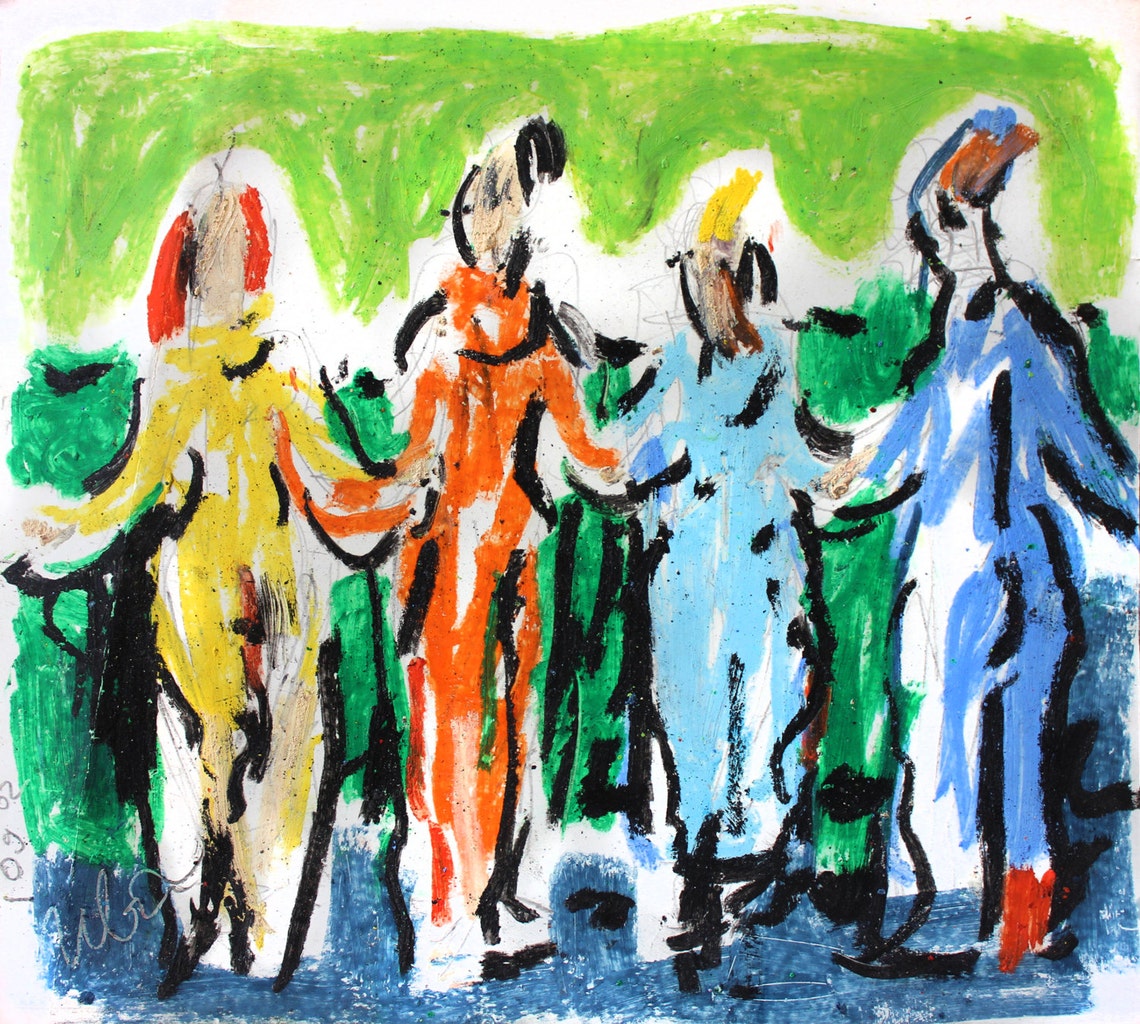 Colorful Abstract Print Abstract Wall Art Pastel Drawing | Etsy