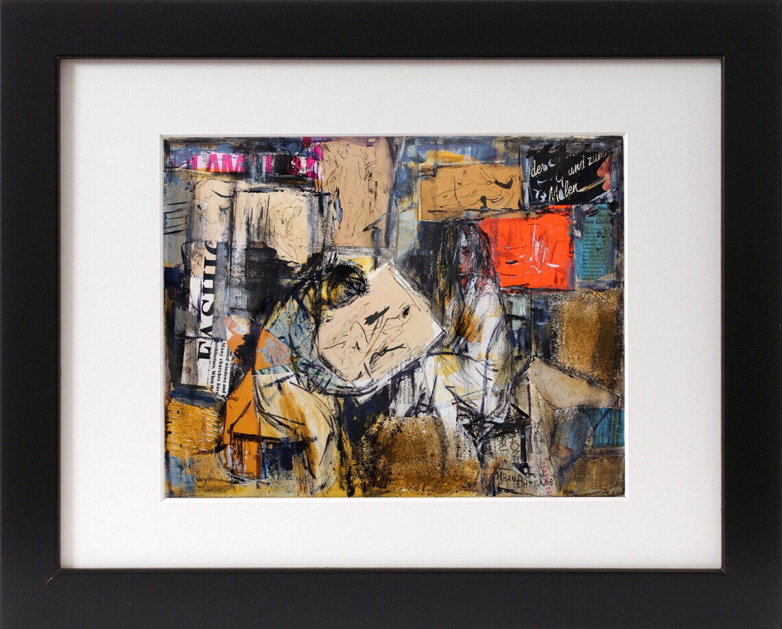 Collage Canvas Painting Acrylic Painting Abstract Collage | Etsy