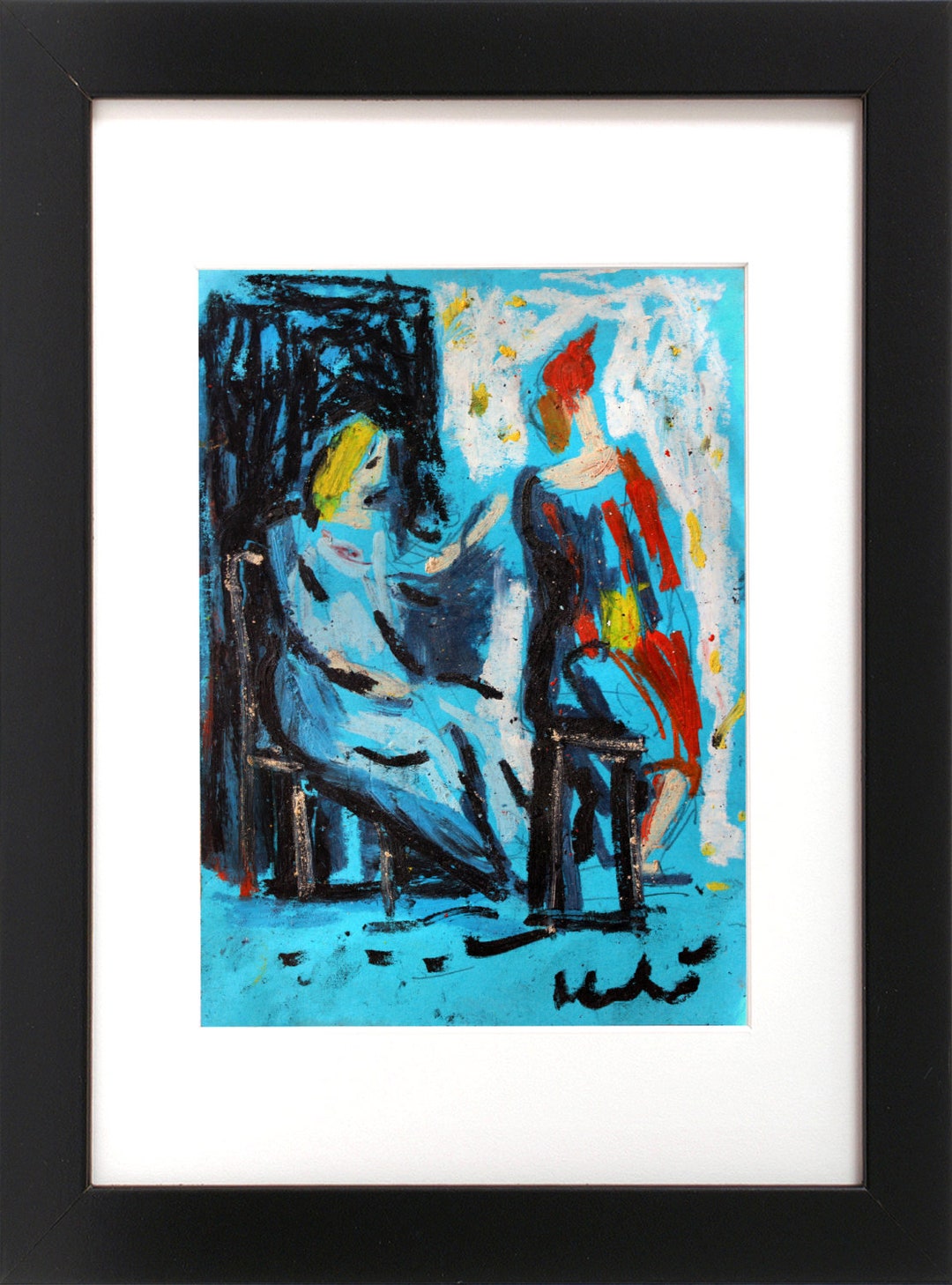 Pastel Drawing, Women Print, Female Modern Art, Colorful Print ...