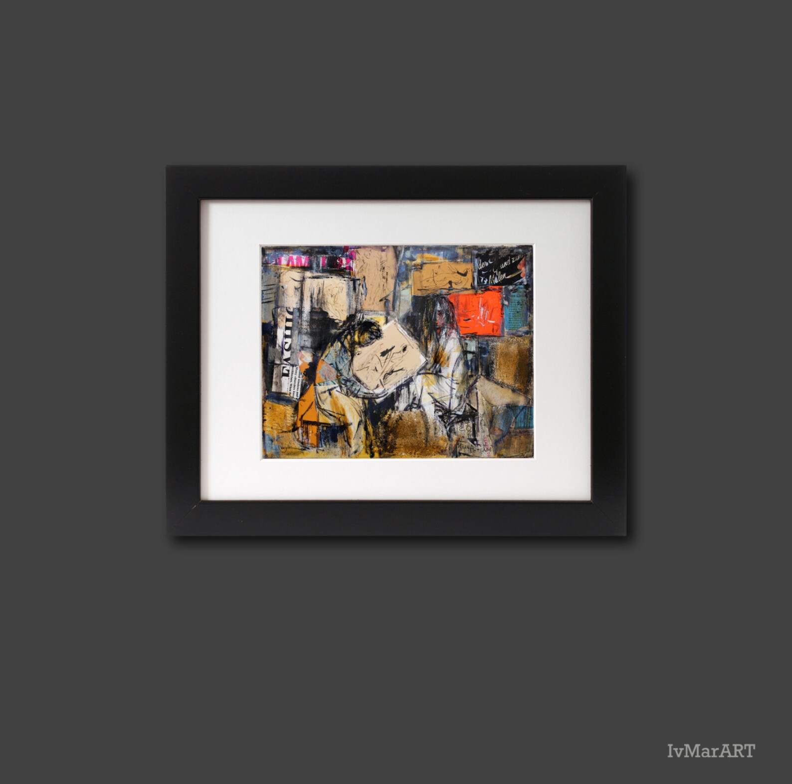 Collage Canvas Painting Acrylic Painting Abstract Collage | Etsy