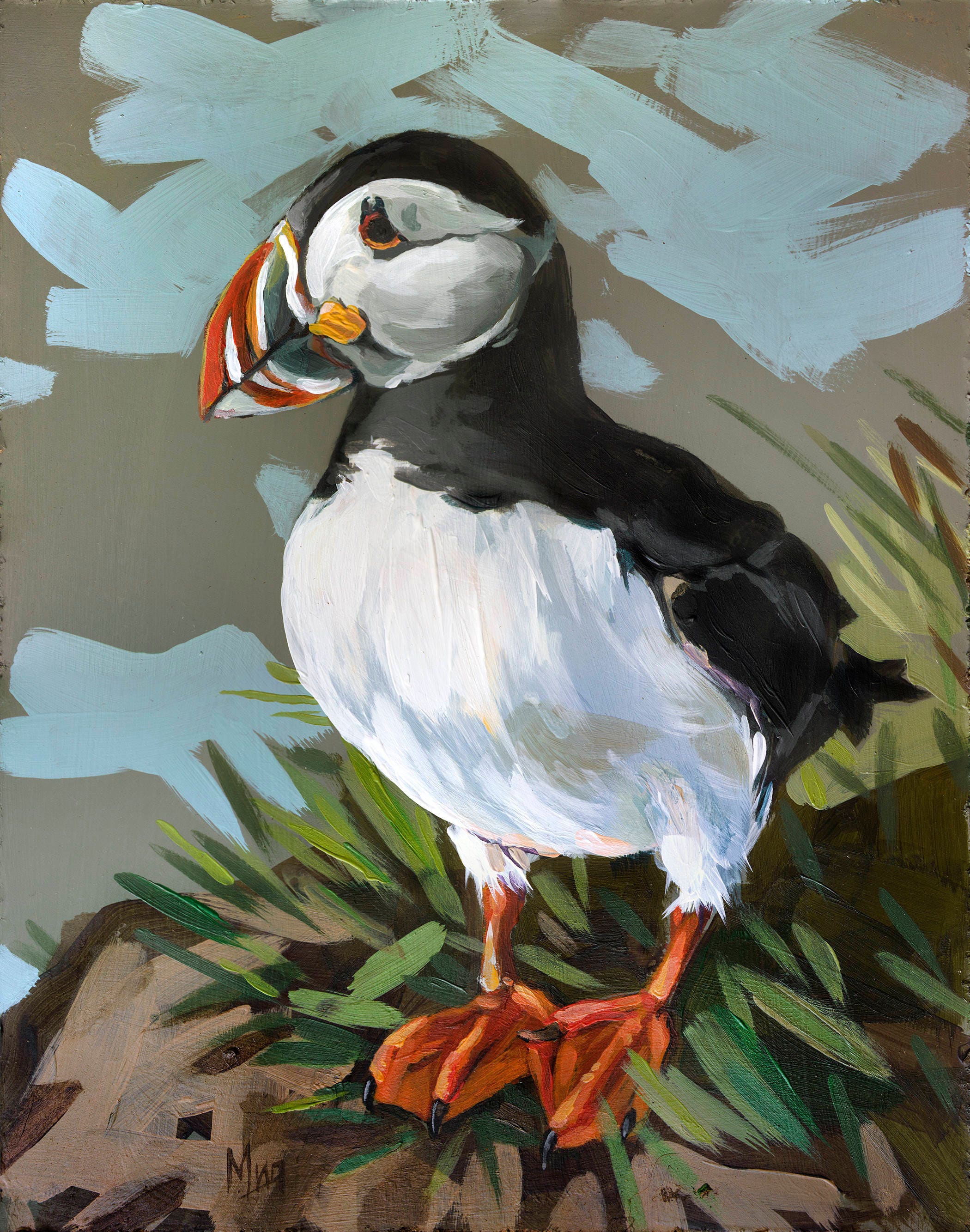 Puffin Print, Kids Room Wall Art, Puffin Wall Art, Nursery Print, Bird ...