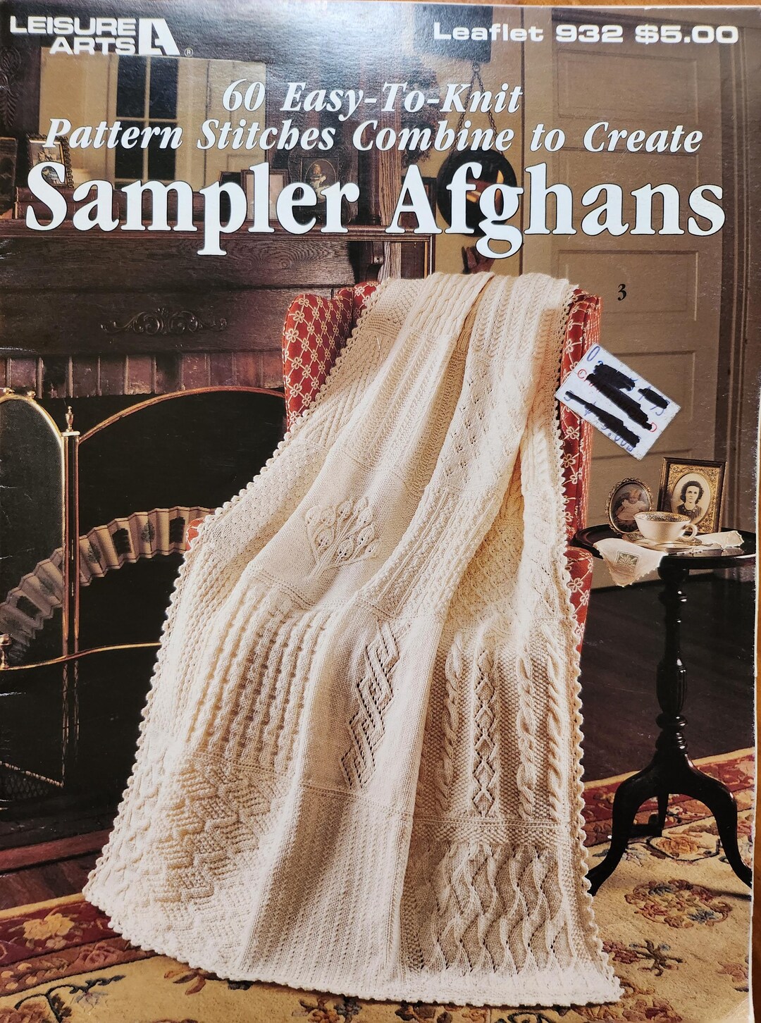 Afghan Knit or Crochet Sampler Patterns Leisure Arts 64 - Etsy