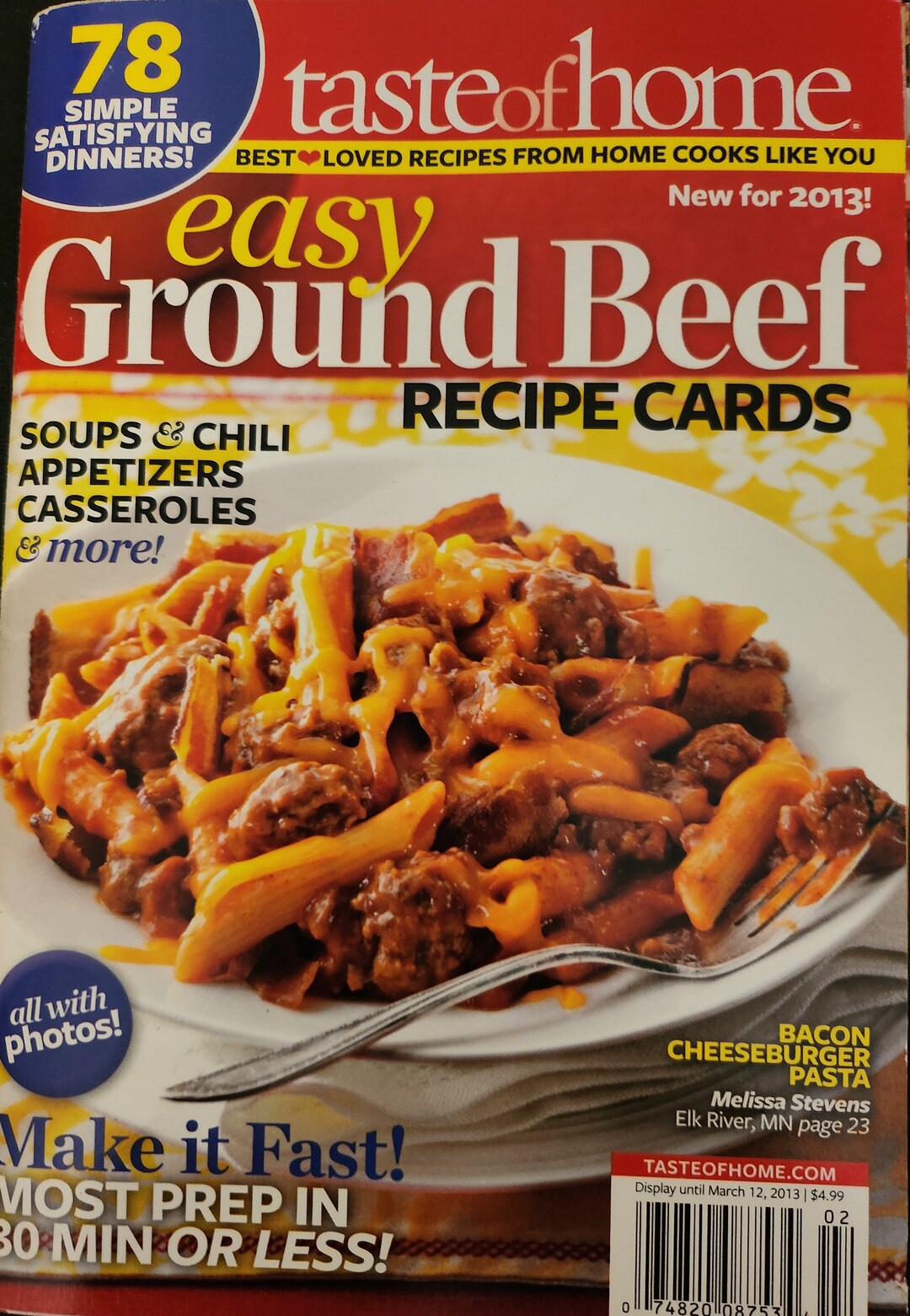 Recipe Pamphlet Featuring 76 Ground Beef Recipes Color Photo Meatball ...