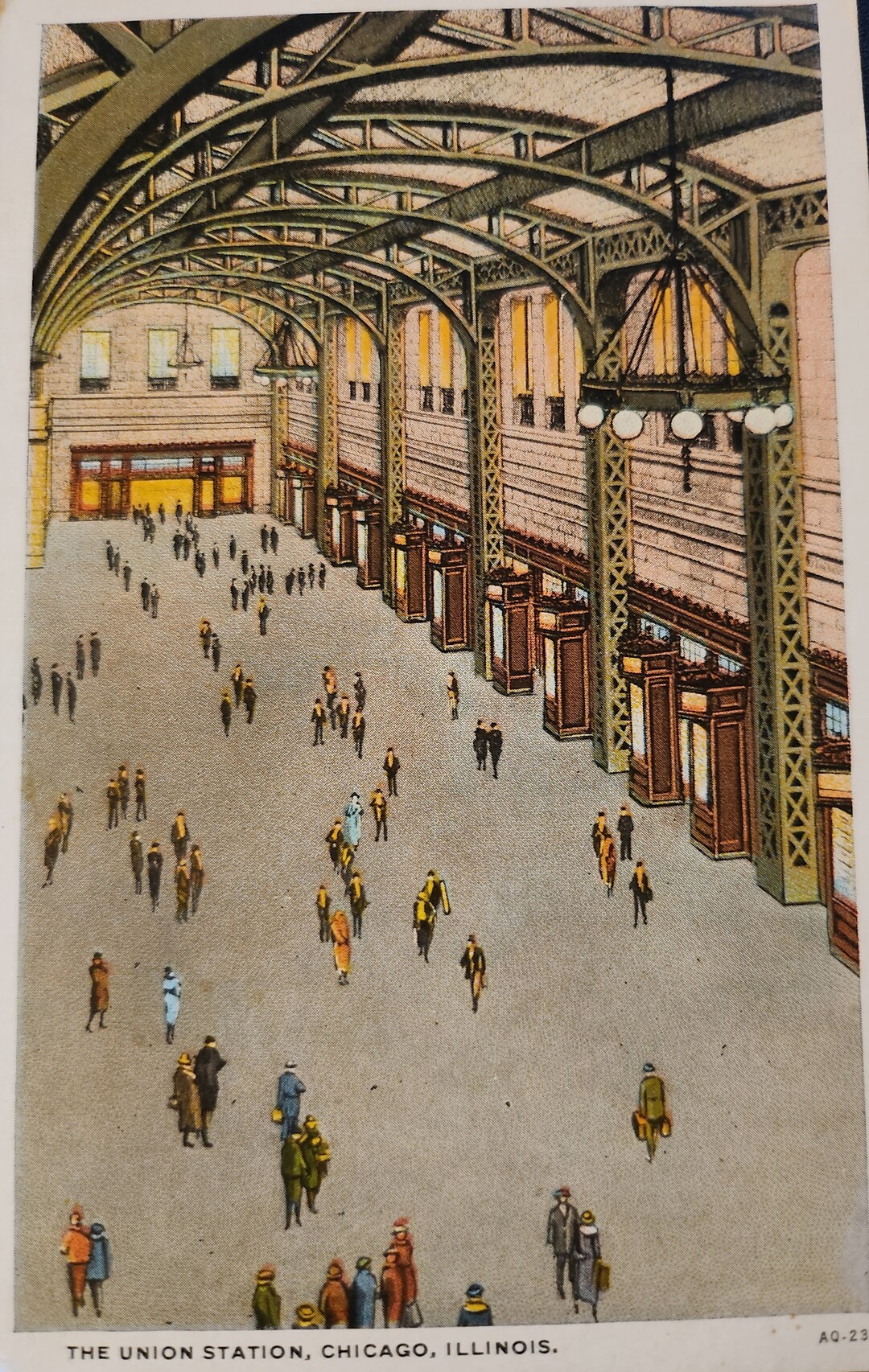 Union Station Chicago Illinois Linen Postcard Postmark 1925 - Etsy