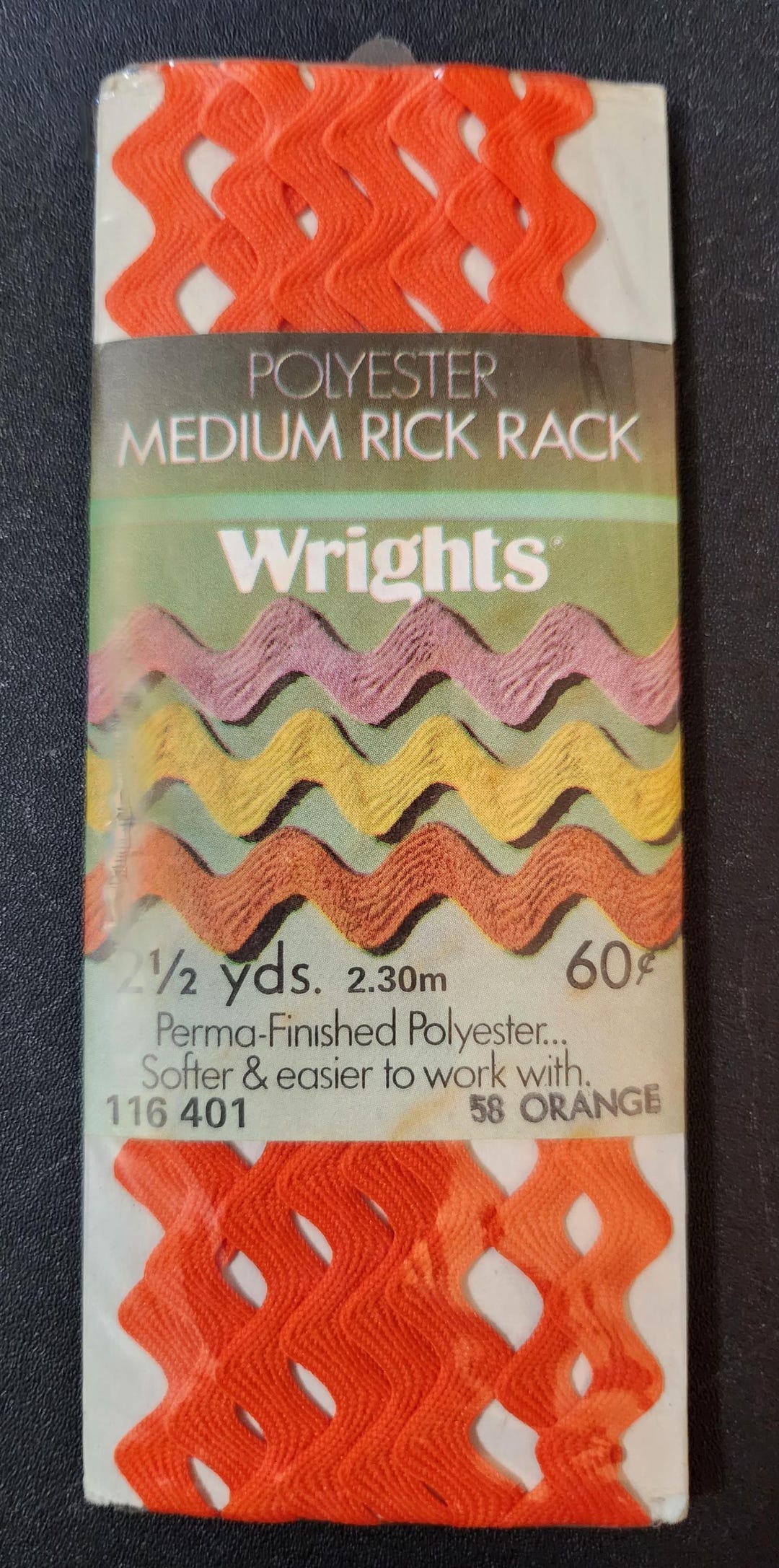Orange Rick Rack 2 1/2 Yards Wrights - Etsy