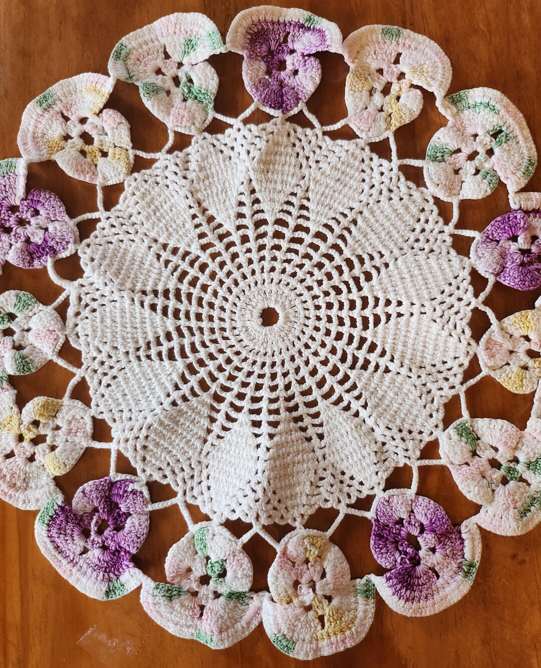 Purple, Green, Pink, Yellow Pansie Flower Handmade 11 Inch - Etsy