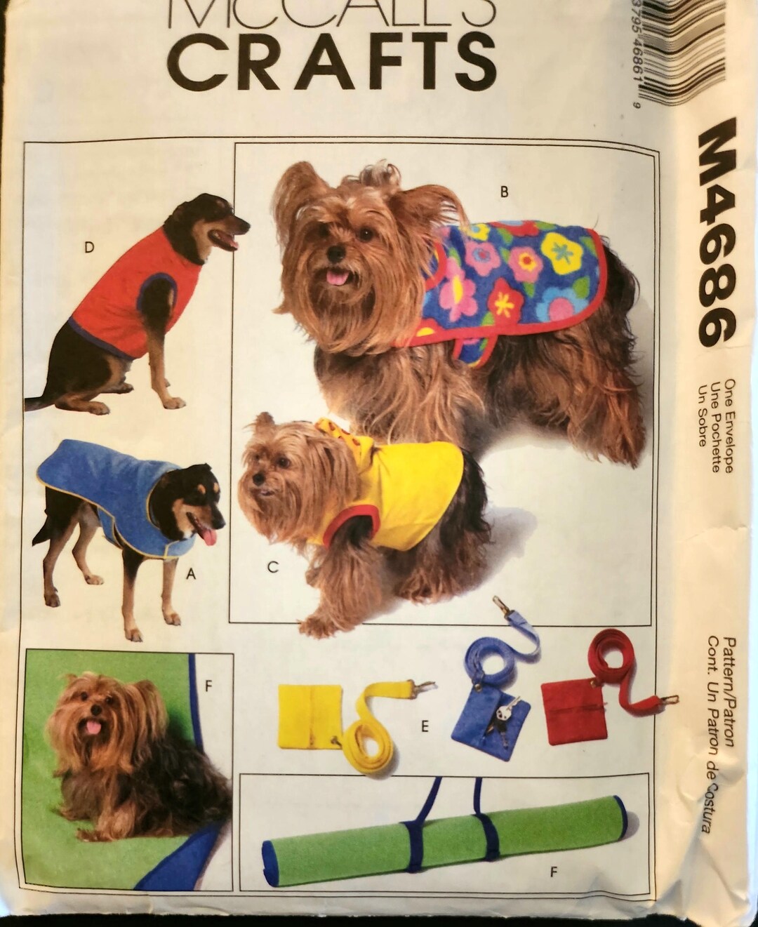 Mccalls M4686 Pet Coat & Vest Pattern: Xs-large - Etsy