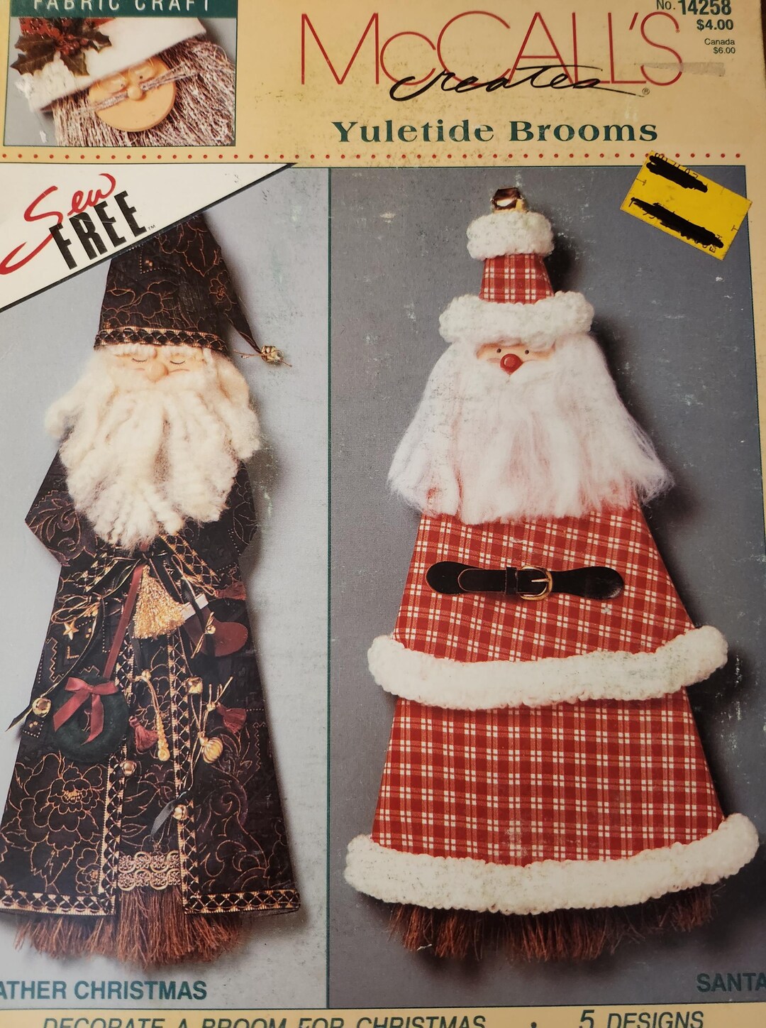 Mccalls Yuletide Brooms Sewing Patterns: Santa, Father Christmas ...