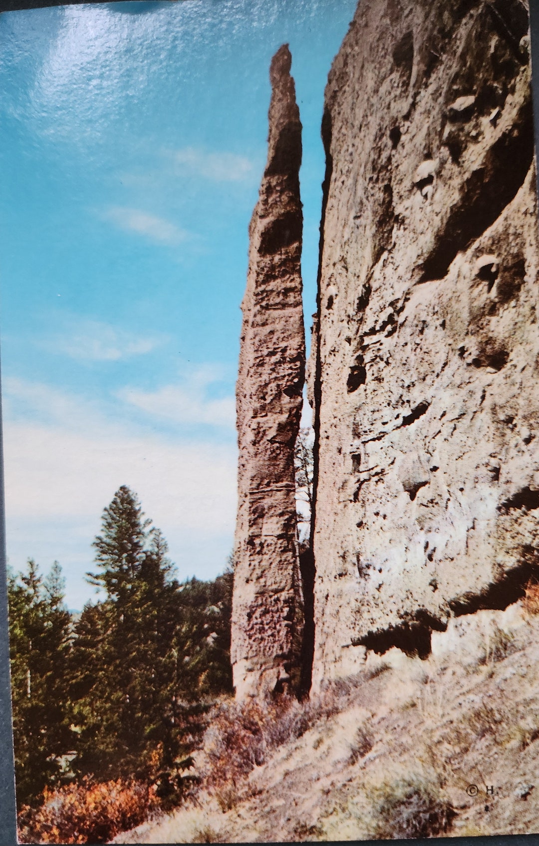 Chimney Rock Yellowstone National Park Real Photo Postcard Used - Etsy