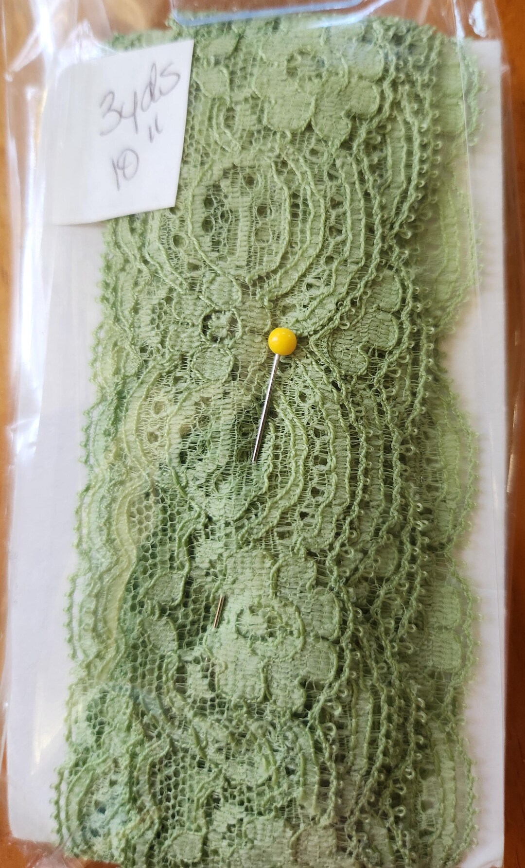 Green Lace Scalloped Edge Floral Pattern 3 Yards 10 Inch - Etsy