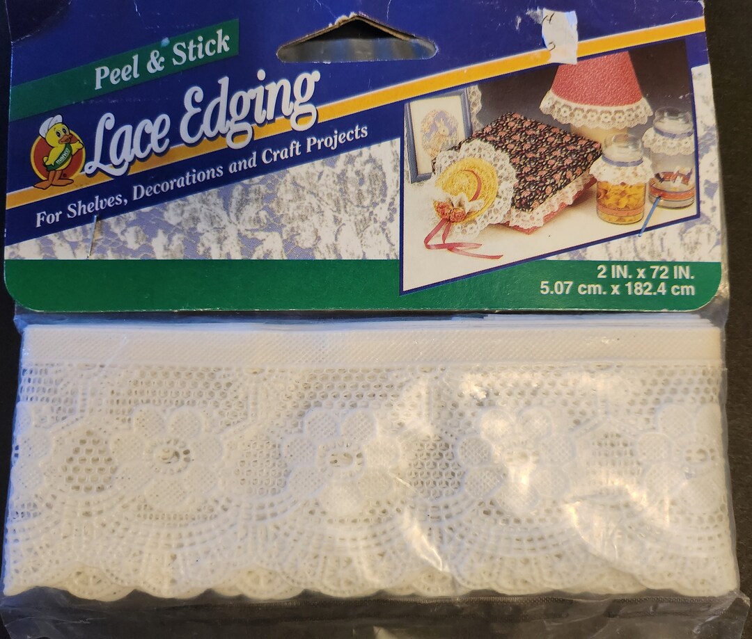 White Lace Shelf Edging Unopened Peel and Stick 72 by 2 Inches - Etsy