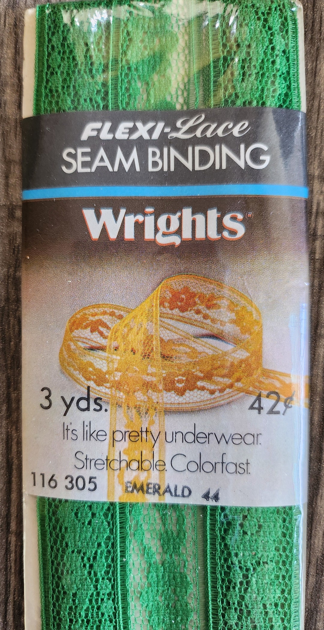 Emerald Green Flex Lace Seam Binding 3 Yards by 1/2 Inch Wright - Etsy