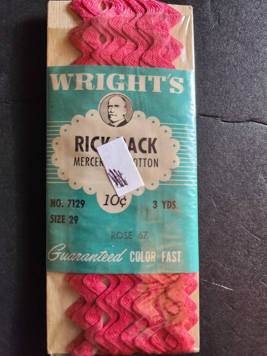 Hot Pink Rose Colored Rick Rack Crafts Cardmaking 3 Yards by 1/2 Inch ...