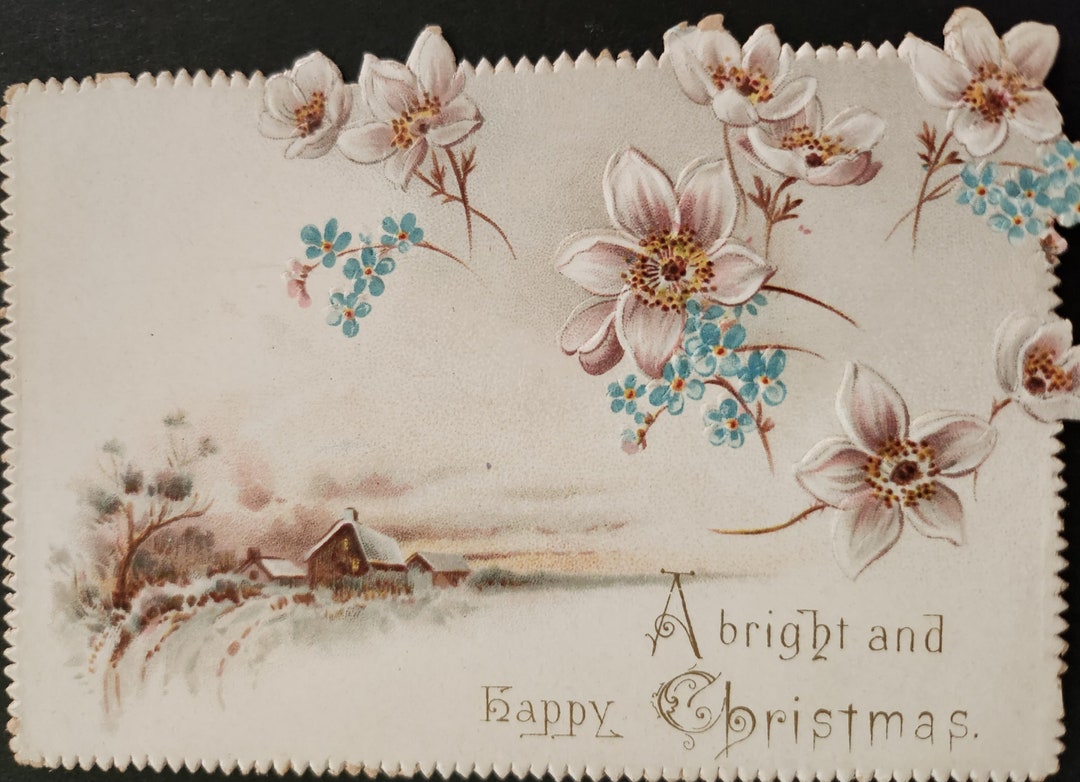 Diecut Christmas Calling Card Vintage 1900's Used - Etsy