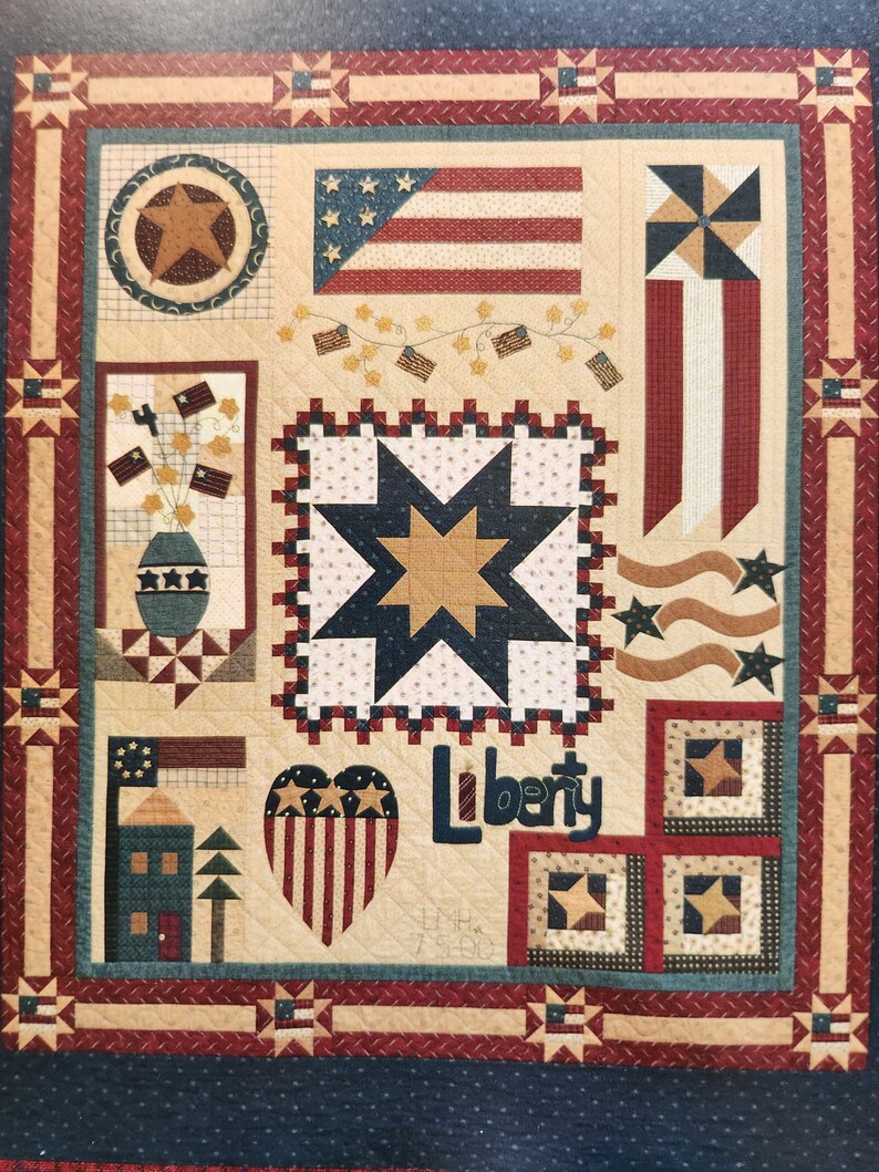 Americana Themed Flag Star Quilt Patterns Independence See Photos for ...