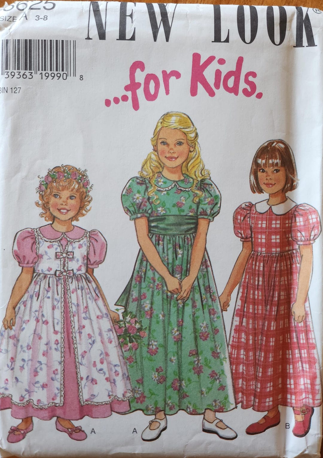 New Look Girls Dress 6625 Size 3 to 8 Three Styles Factory Folded ...