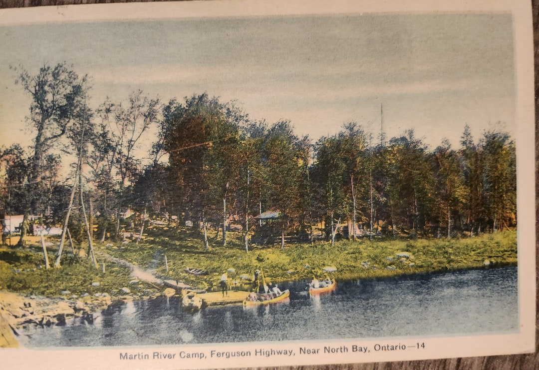 Martin River Camp Ferguson Near North Bay Ontario Canada Used Postcard ...