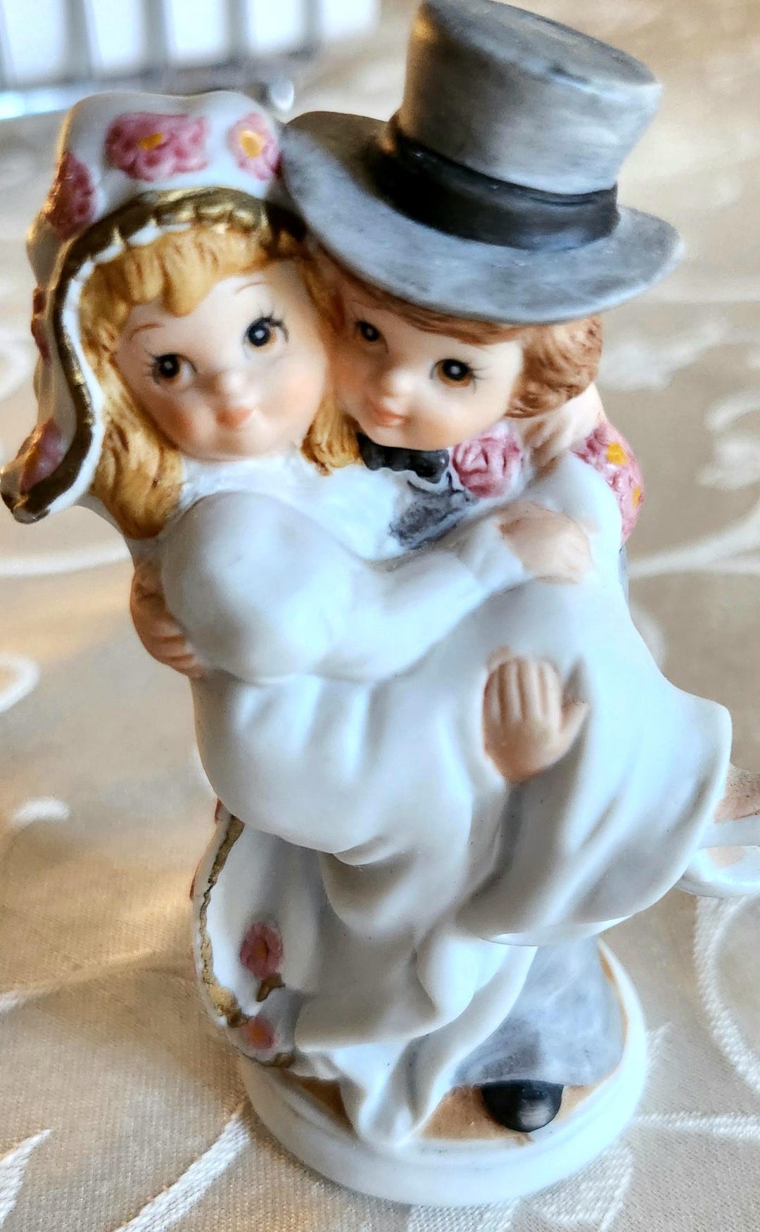 Bride and Groom Figurines Lefton #06374 1987 Wedding Figurine: Groom ...