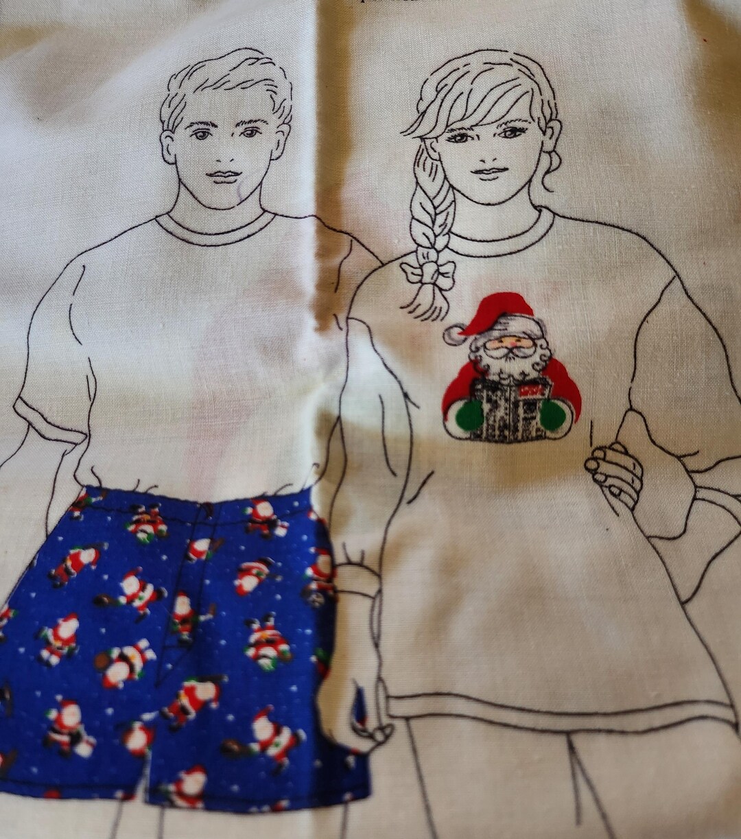 Christmas Santa Boxer Sport Shorts and Matching and Applique for Top 36 ...