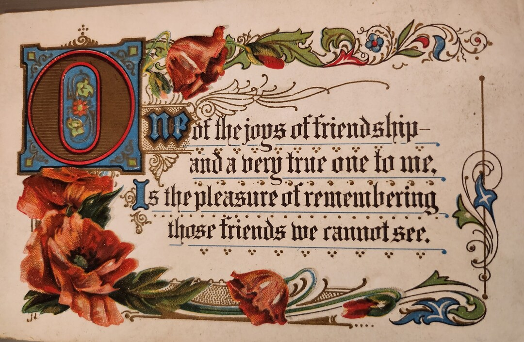Postcard Friendship Greeting Embossed Used - Etsy