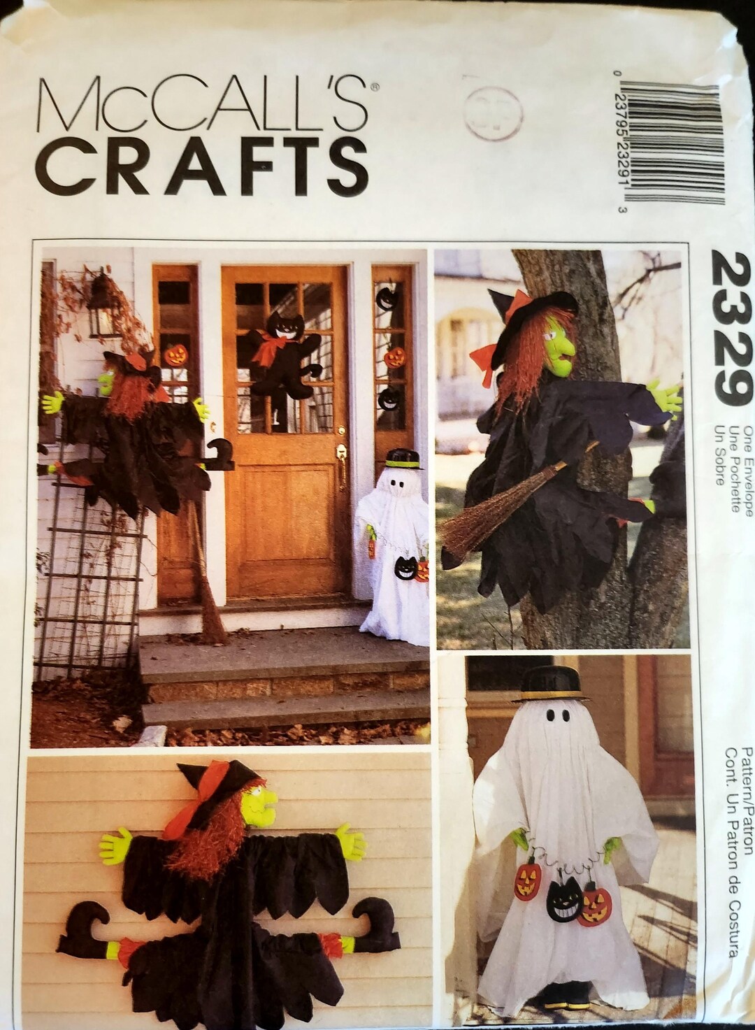 Mccalls Halloween Craft Pattern 2328: Witch, Ghost, Cat Decorations - Etsy