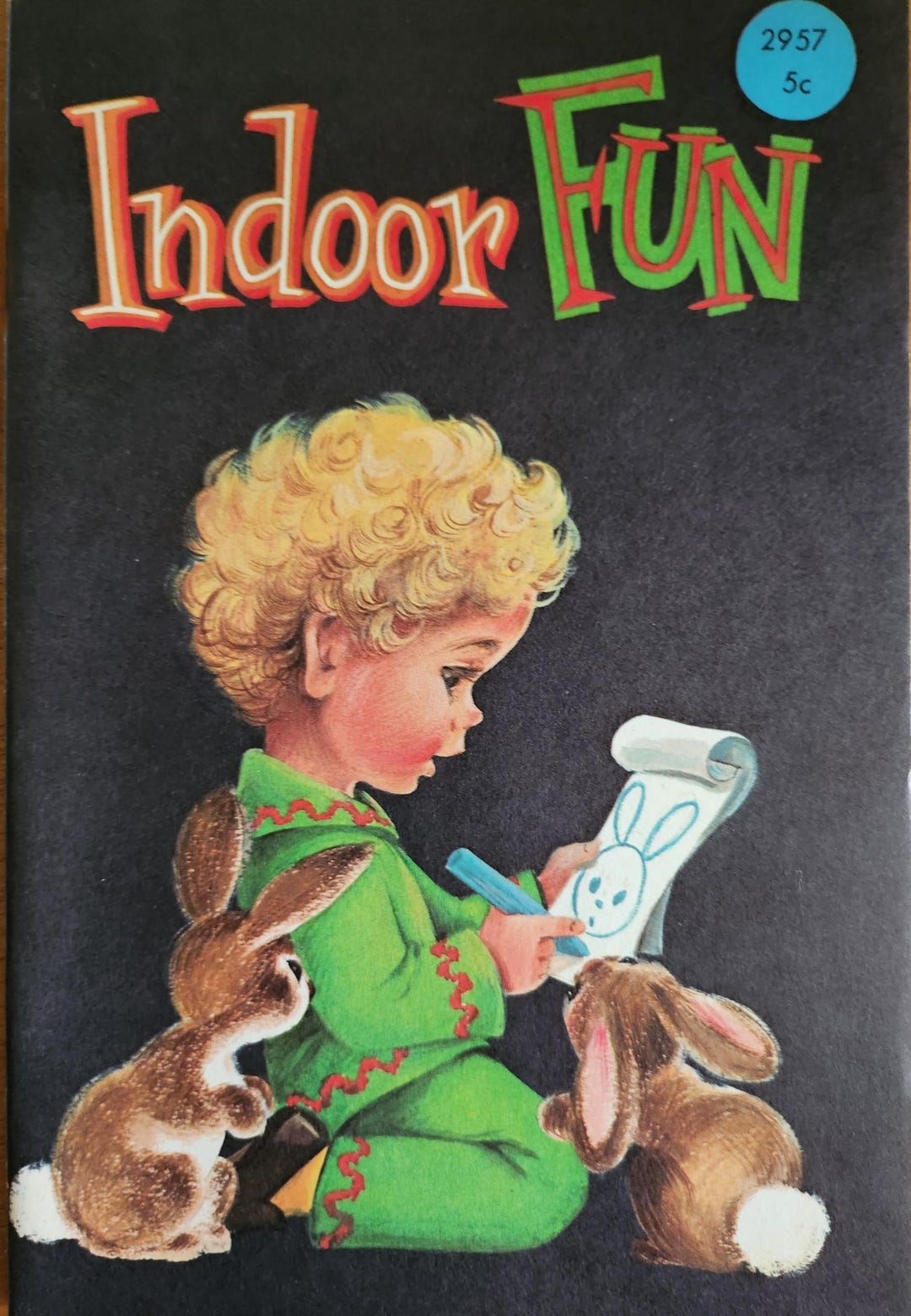 Vintage Small Childrens Coloring Book 2957 Indoor Fun Copyright MCMLXV ...