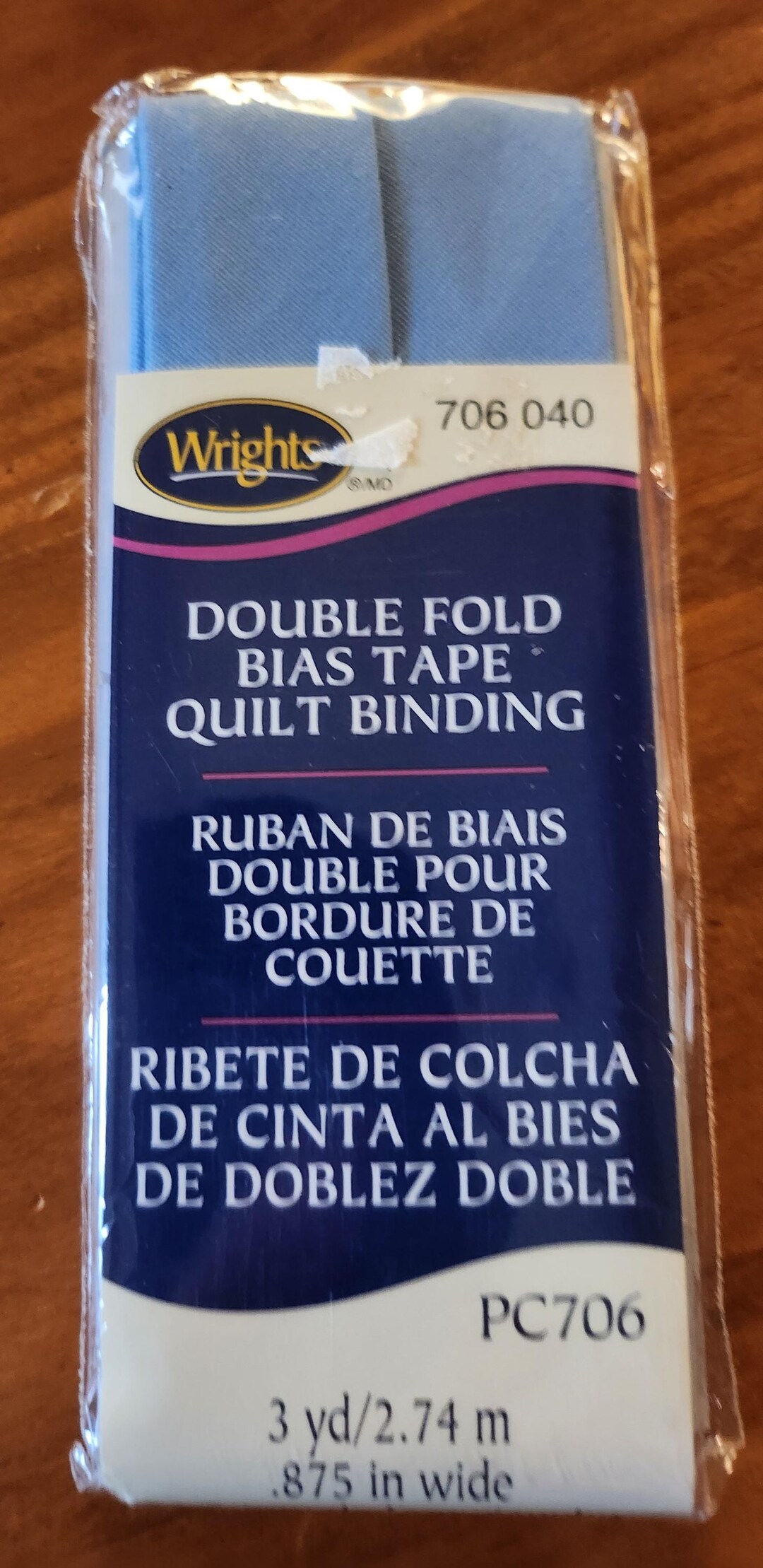 Light Blue Bias Tape Double Fold 4 Yards Wrights - Etsy