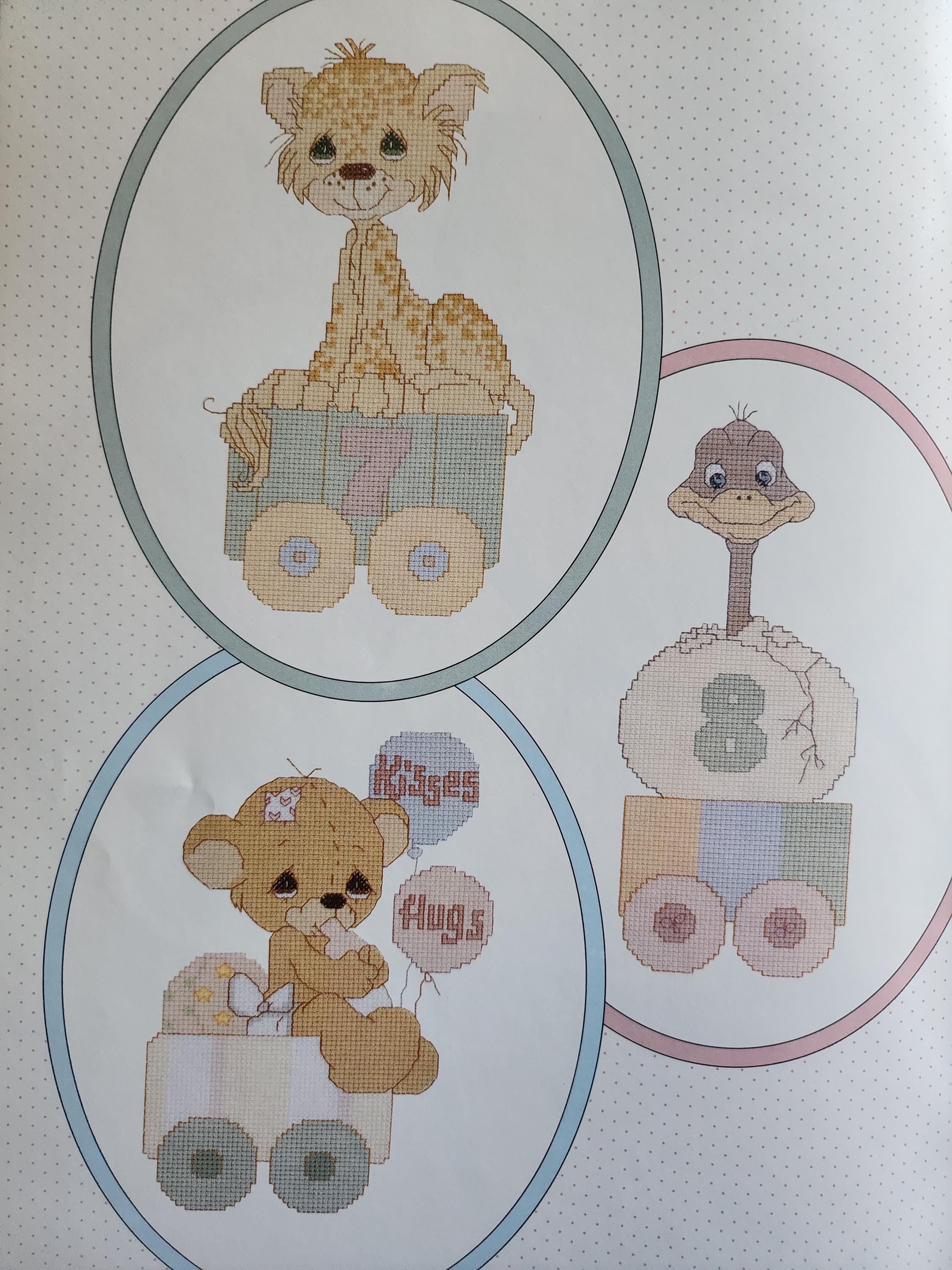Precious Moments Counted Cross Stitch Birthday Patterns 1 to 10 Years ...