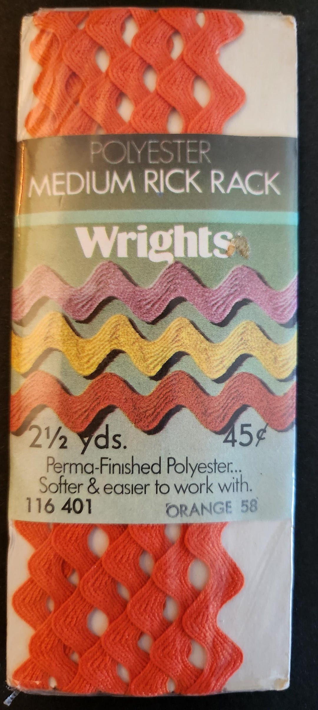 Orange Rick Rack 2 1/2 Yards by 1/2 Inch Wright - Etsy