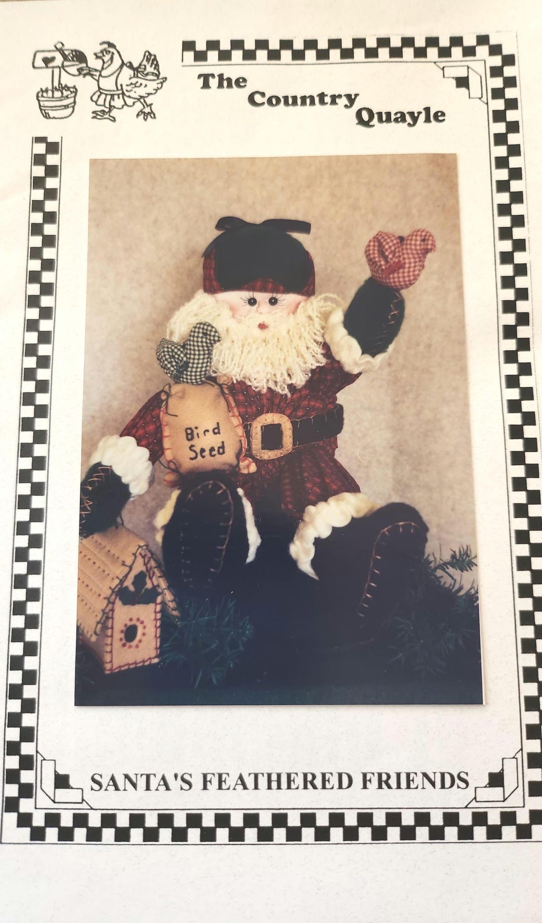 Christmas Santa Feathered Friend Sewing Pattern Bird - Etsy