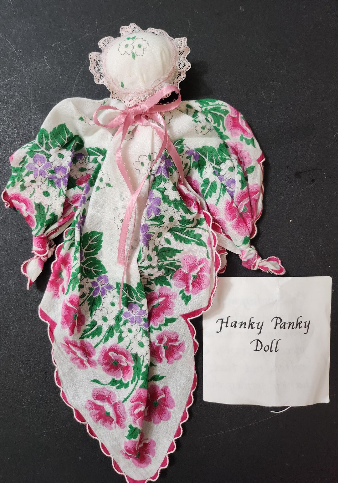 Hankie Pink Flower Church Doll 13 Inch Handmade - Etsy
