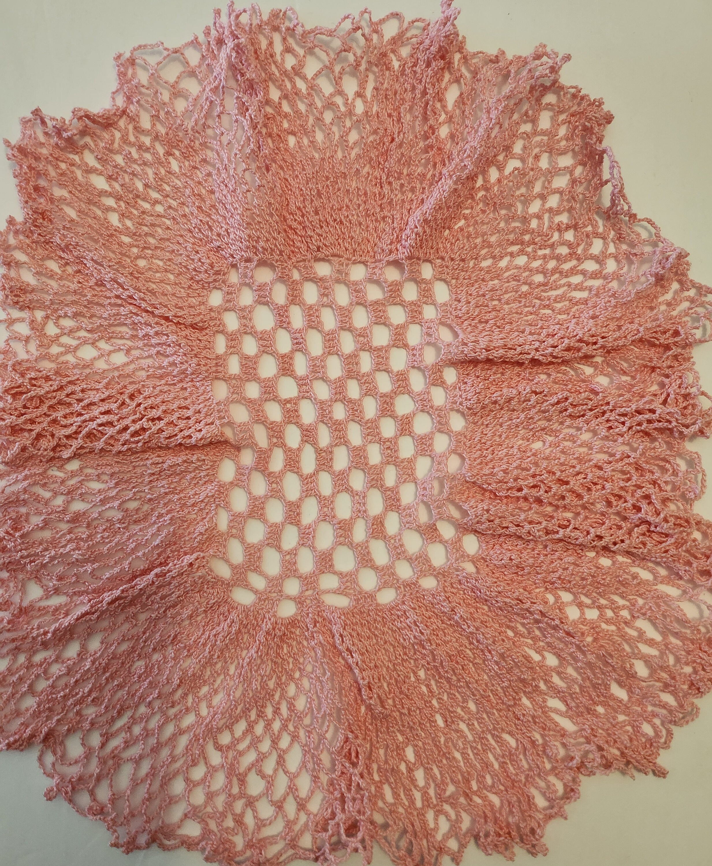 Hand Crocheted Pretty Pink Doilies 1950's Estate Sale 12 Inches - Etsy