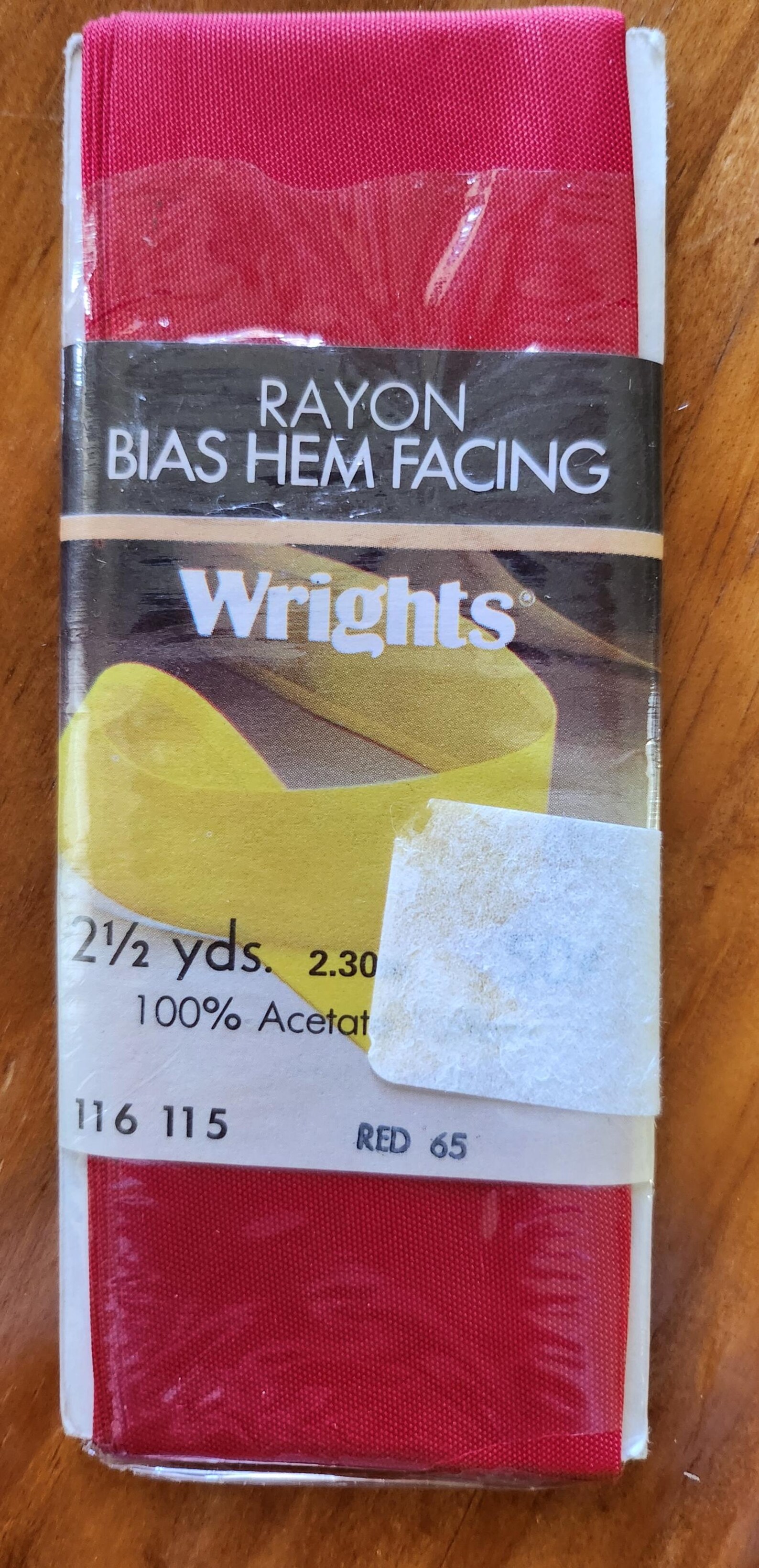 Red Bias Hem Facing Red 2 1/2 Yards Wright - Etsy