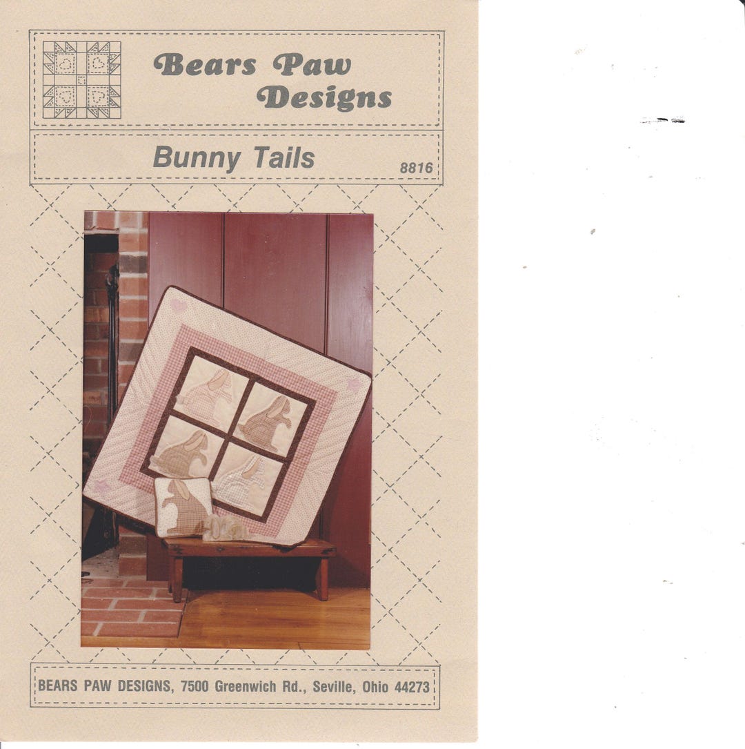 Wall Hanging Bunny Quilted Sewing Pattern 28 Inch - Etsy
